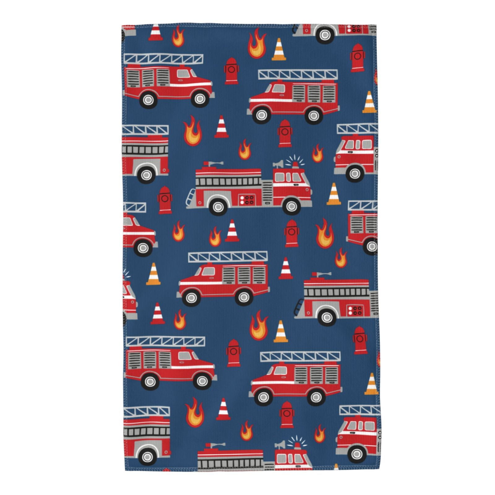 Kdxio Hand Towel Fire Truck 1 for Bathroom Kitchen Fingertip Bath ...