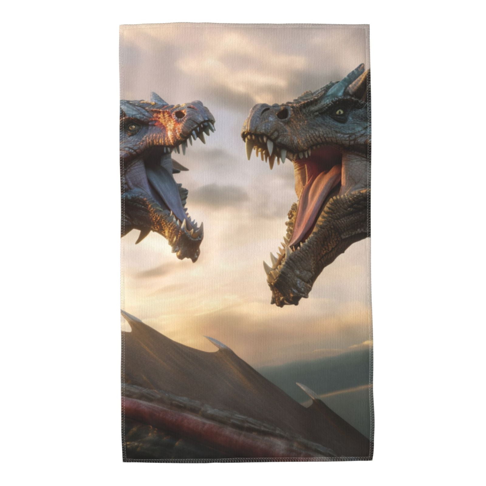 Kdxio Hand Towel Friendship Dragon for Bathroom Kitchen Fingertip Bath ...