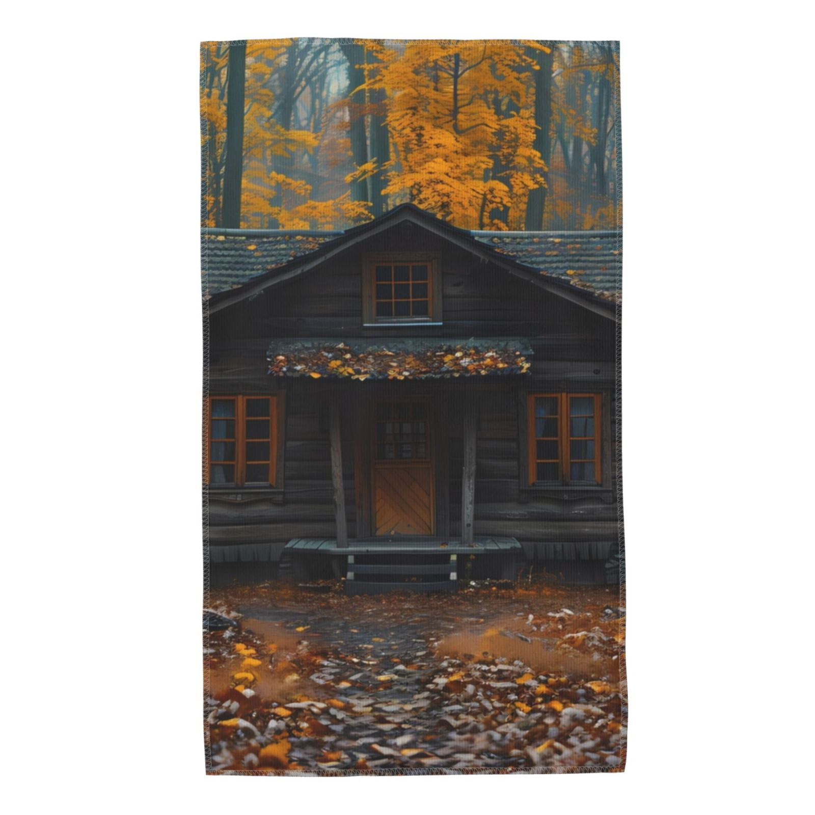 Kdxio Hand Towel Rustic Cabin Autumn Forest for Bathroom Kitchen ...