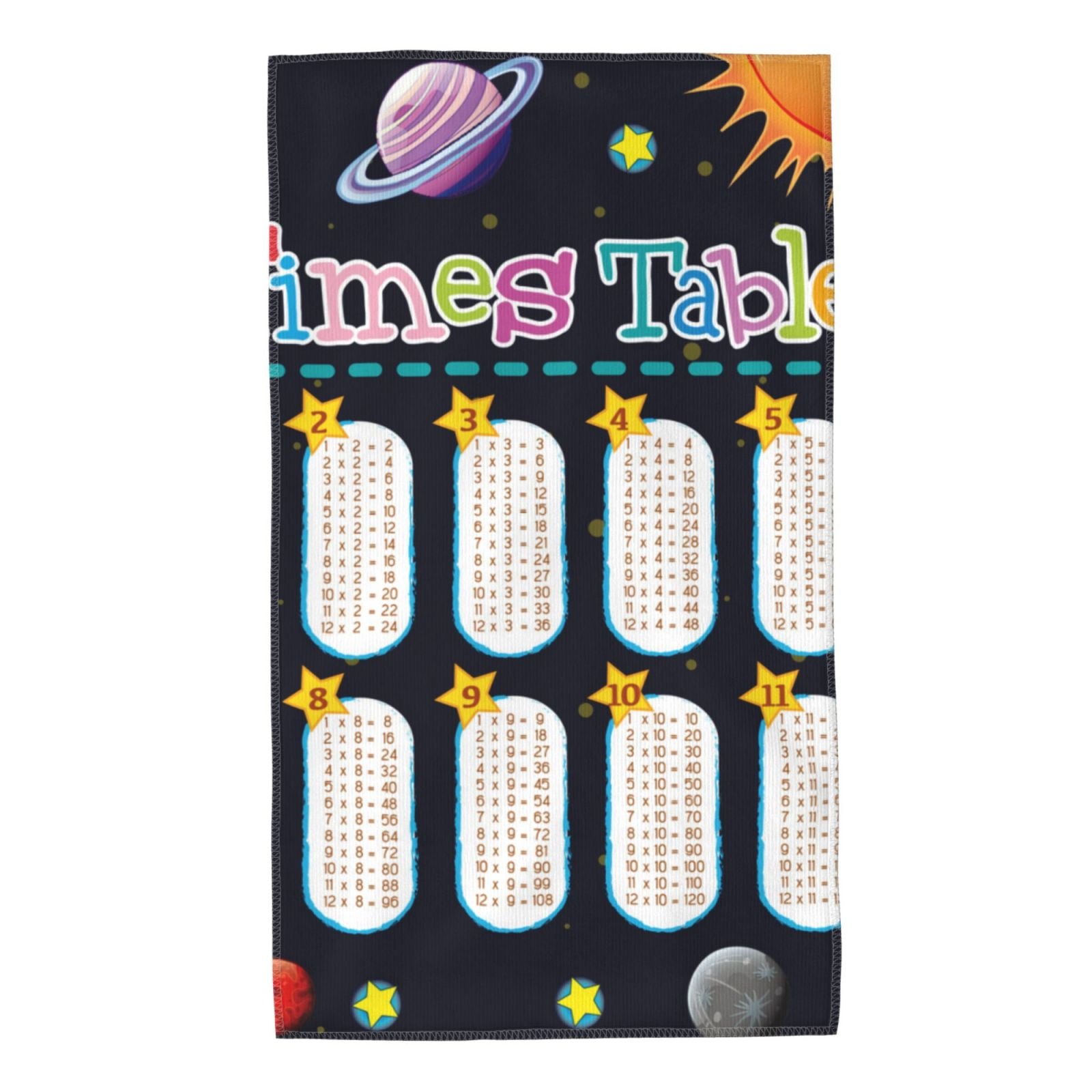 Kdxio Hand Towel Space Math Times Tables for Bathroom Kitchen Fingertip ...
