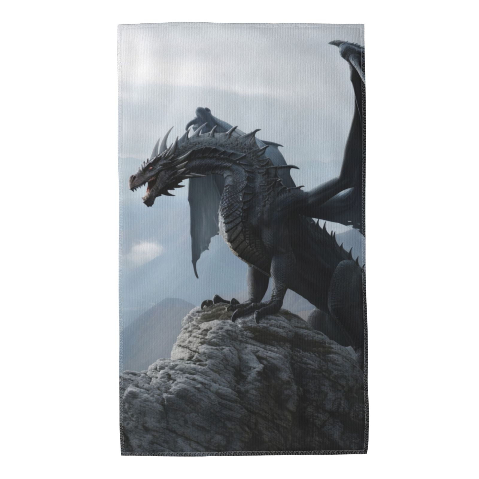 Kdxio Hand Towel Valley Gray Dragon for Bathroom Kitchen Fingertip Bath ...