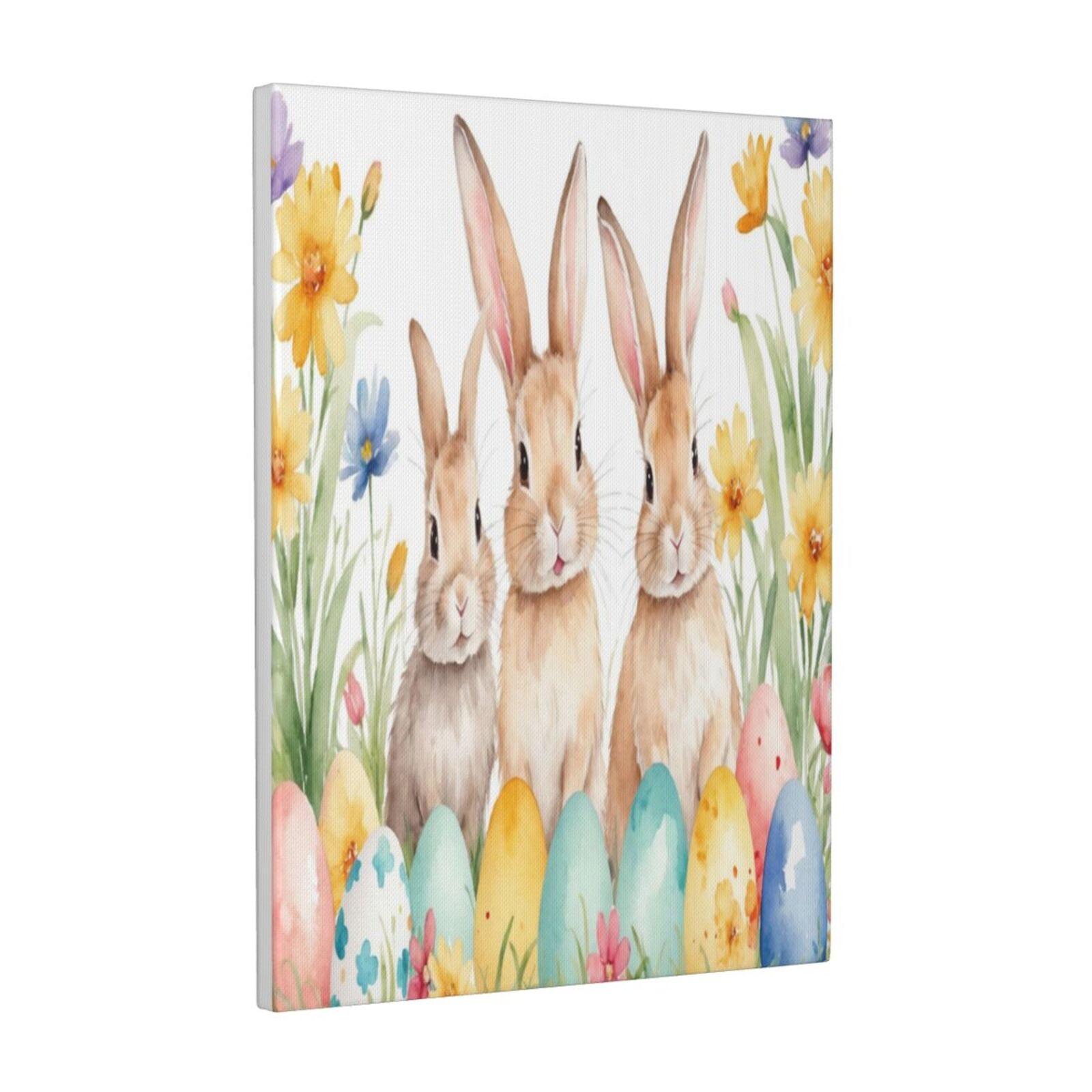 Kdxio Happy Easter Pattern Canvas Wall Art 12x16 Inches - Waterproof HD ...