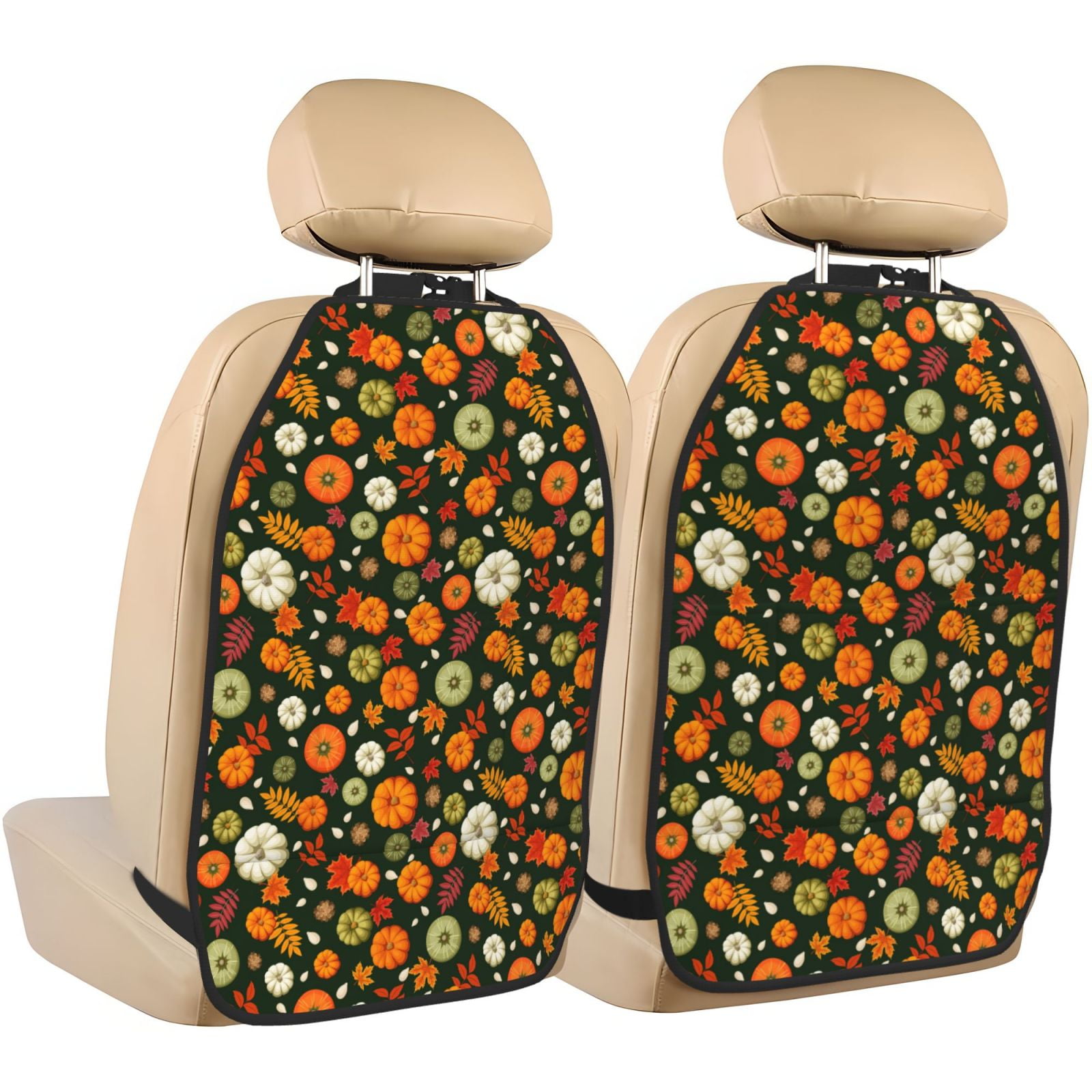 Kdxio Harvest Pumpkins Print 2 Pack Car Kick Mat Seat Cover Back ...