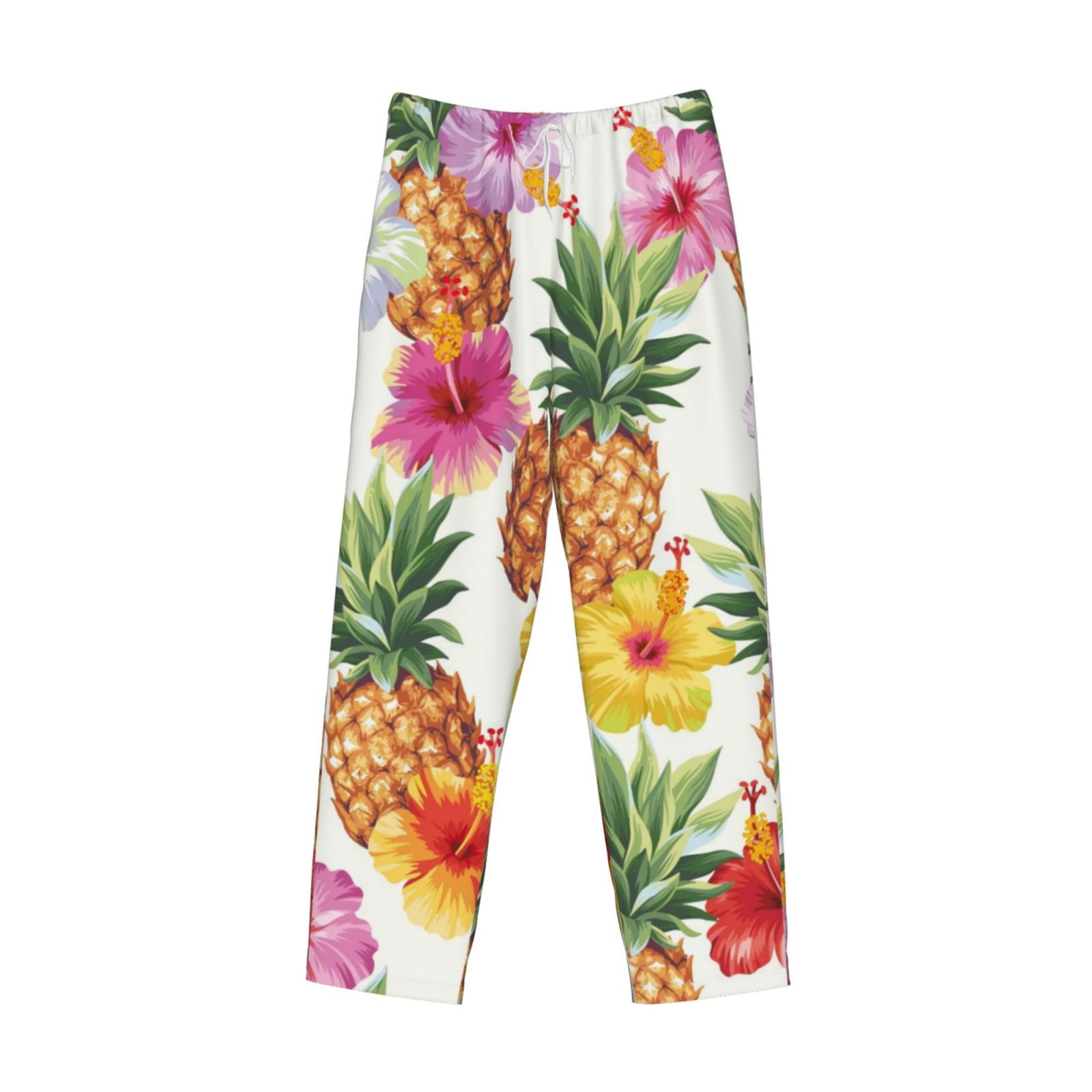Kdxio Hawaiian Pineappl Print Men's Sleep Pajama Pant Lounge Pants with ...