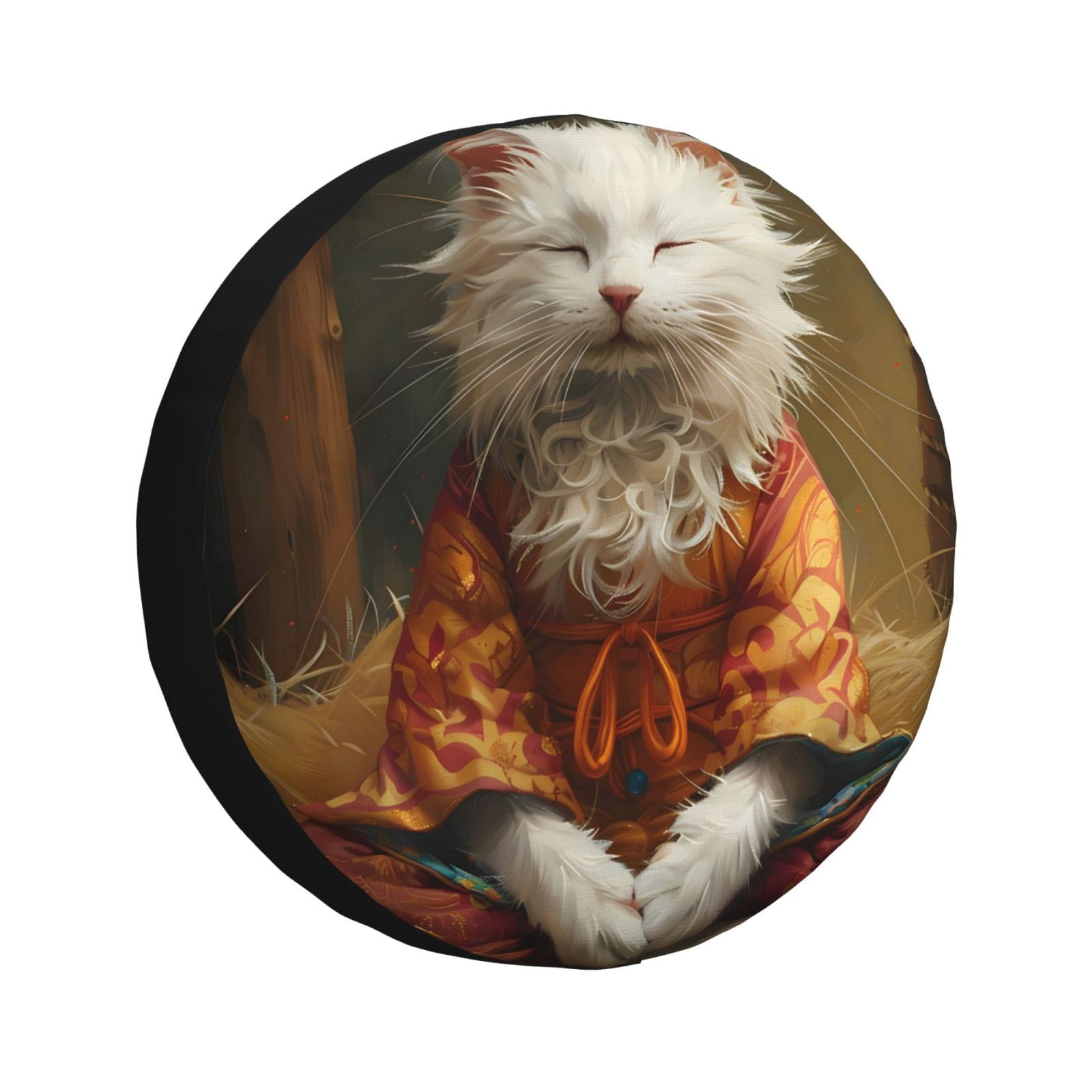 Kdxio Haystack Meditating Cat for Tire Cover Wheel Protectors Tyre ...