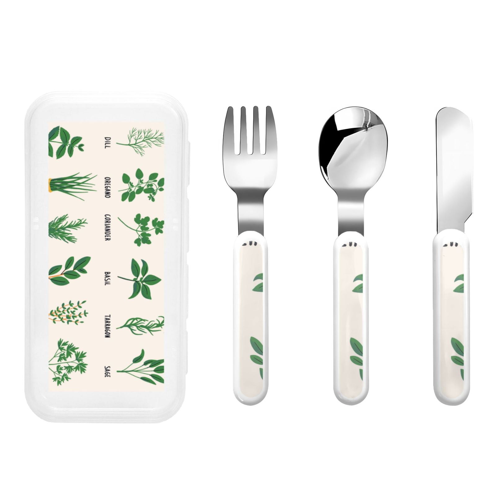 Kdxio Herbs Toddler Utensils Set - Kids Silverware Set, Set Kids ...