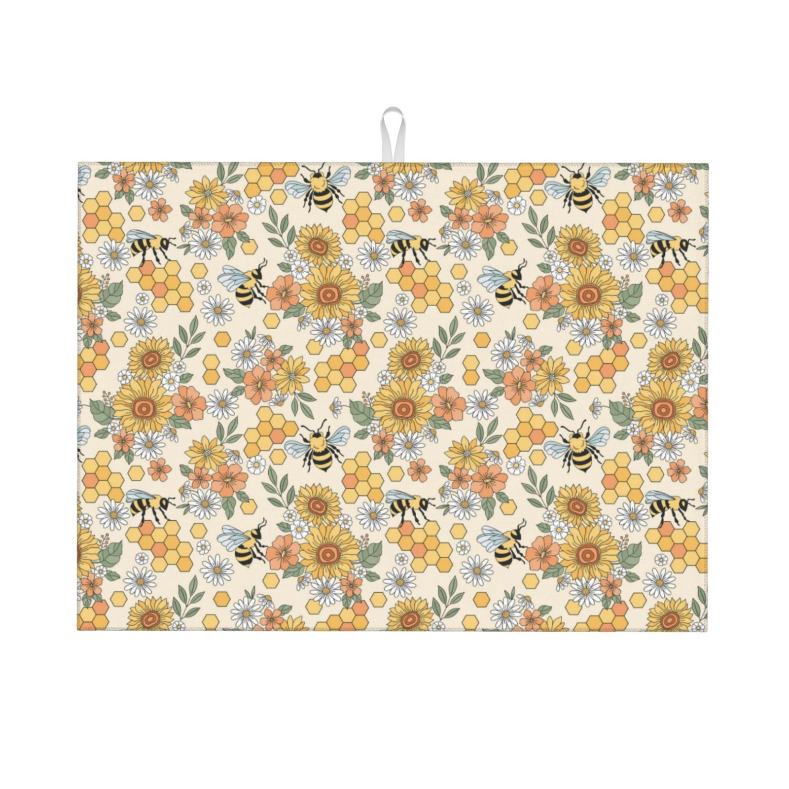 Kdxio Hippie Bee Honeycomb for Dish Drying Mat,24*18 inch Absorbent ...