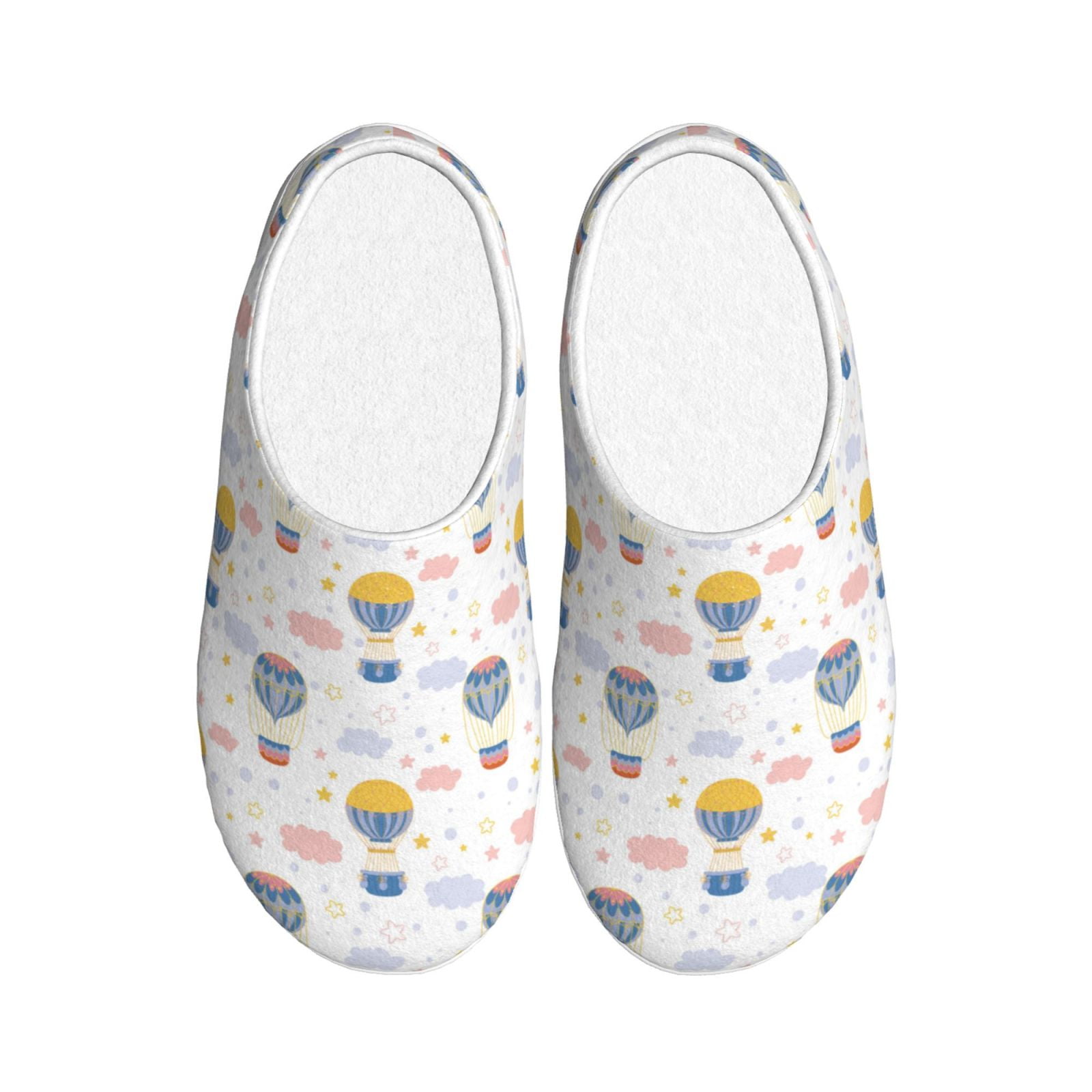 Kdxio Hot Air Balloon Women's Men's Slippers Plush Slip-On House ...
