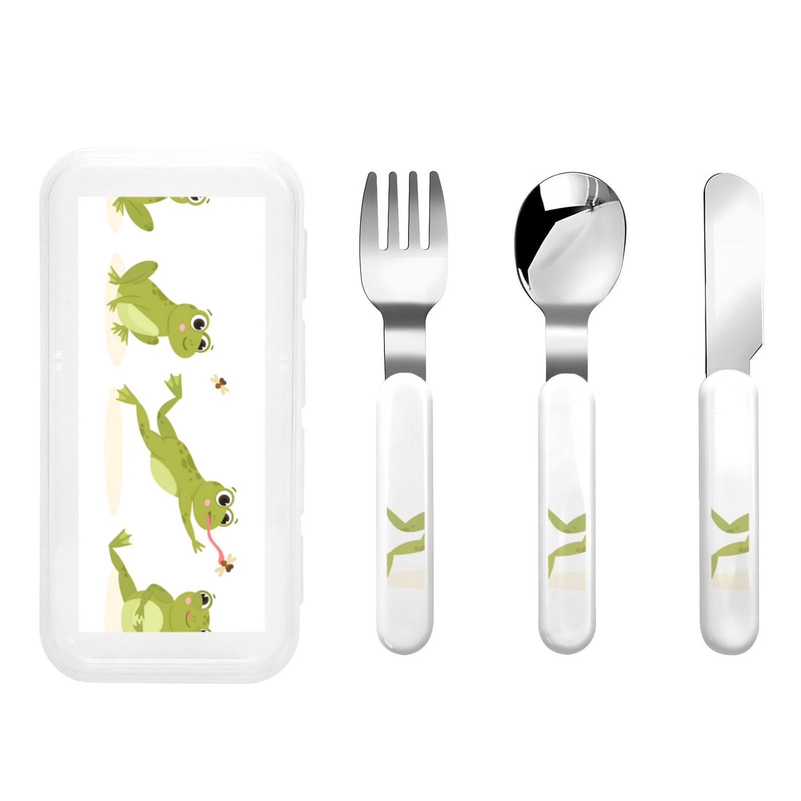 Kdxio Hunting Frog Toddler Utensils Set - Kids Silverware Set, Set Kids ...