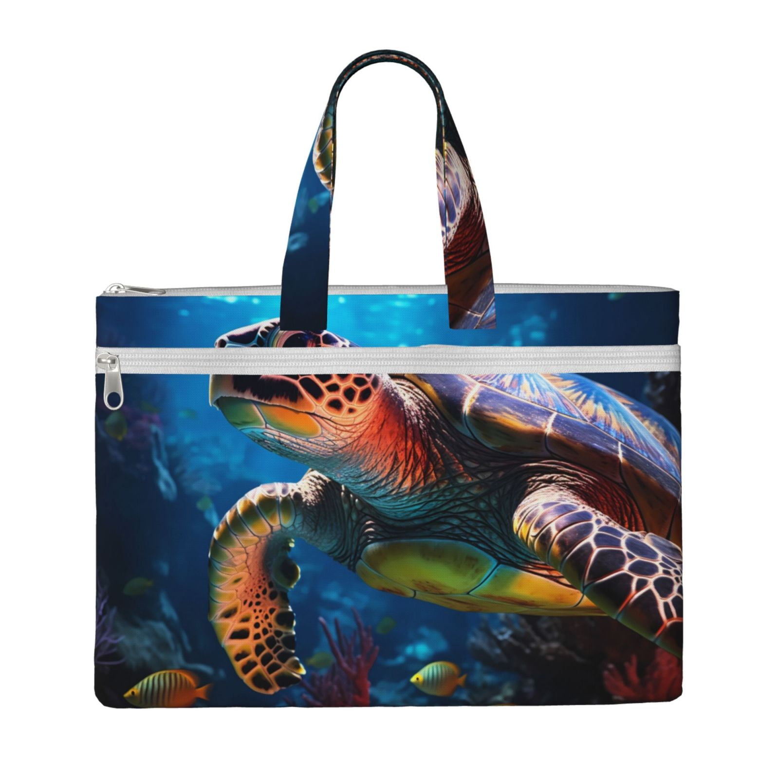 Kdxio Ice Blue Ocean Sea Turtle File Tote Document Bag Business ...