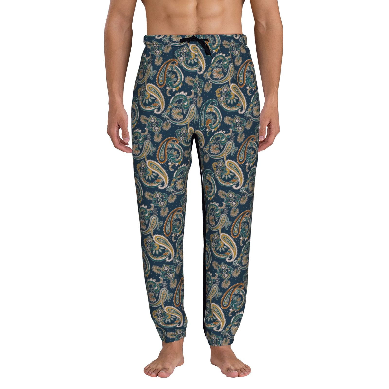 Kdxio Indian Paisley 2 Pattern Joggers,Sweatpants for Men with Pockets ...