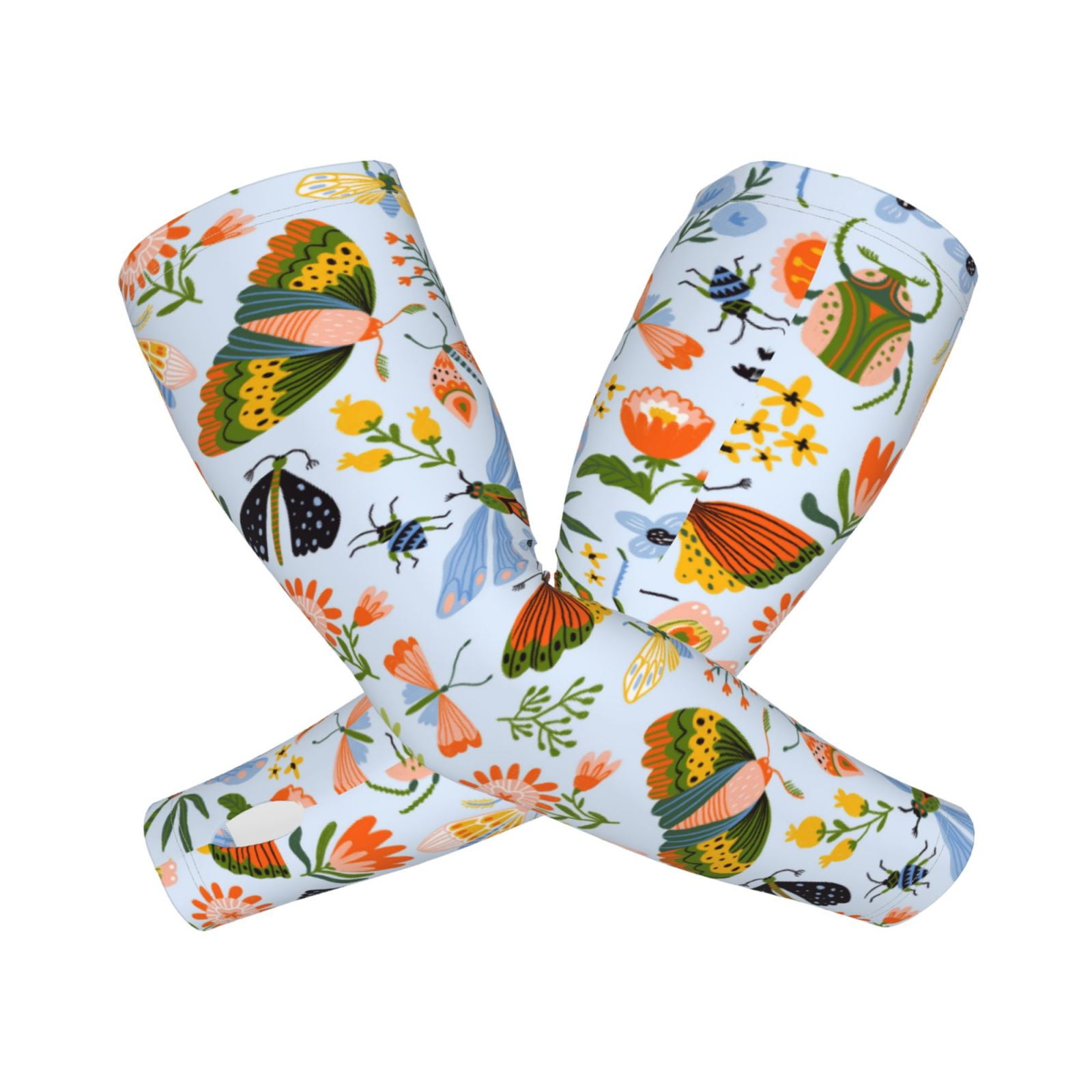 Kdxio Insects and Flowers Print UV Sun Protection Arm Sleeves - Tattoo ...