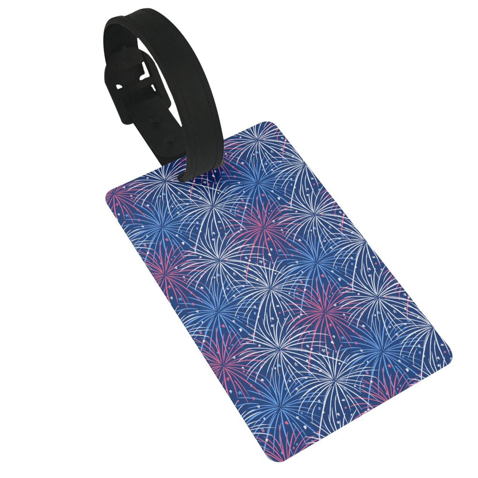 Kdxio Ireworks In The Night Sky Luggage Tags Privacy Cover ID Label ...