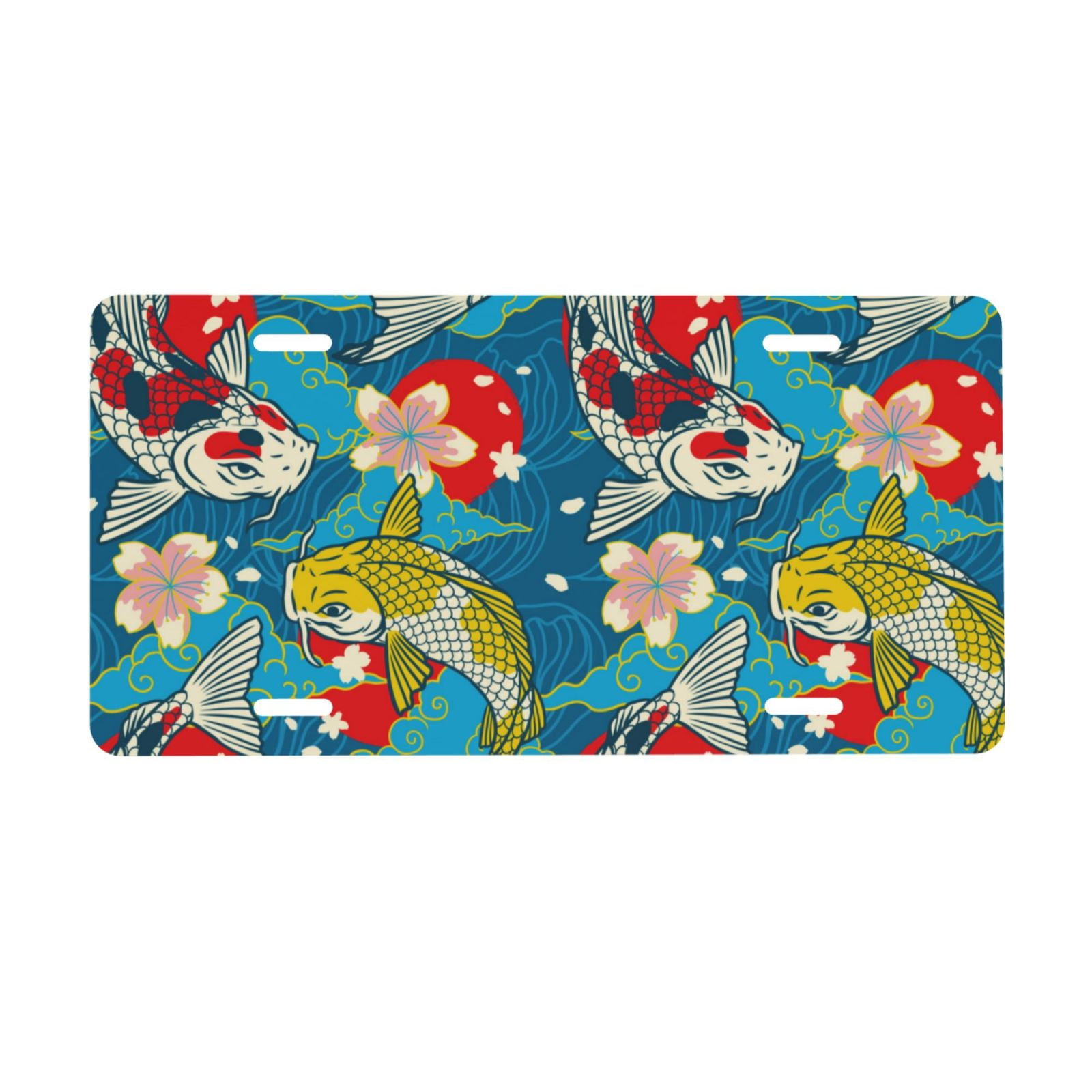 Kdxio Japanese Koi License Plate Car Front License Plate Car Decoration ...