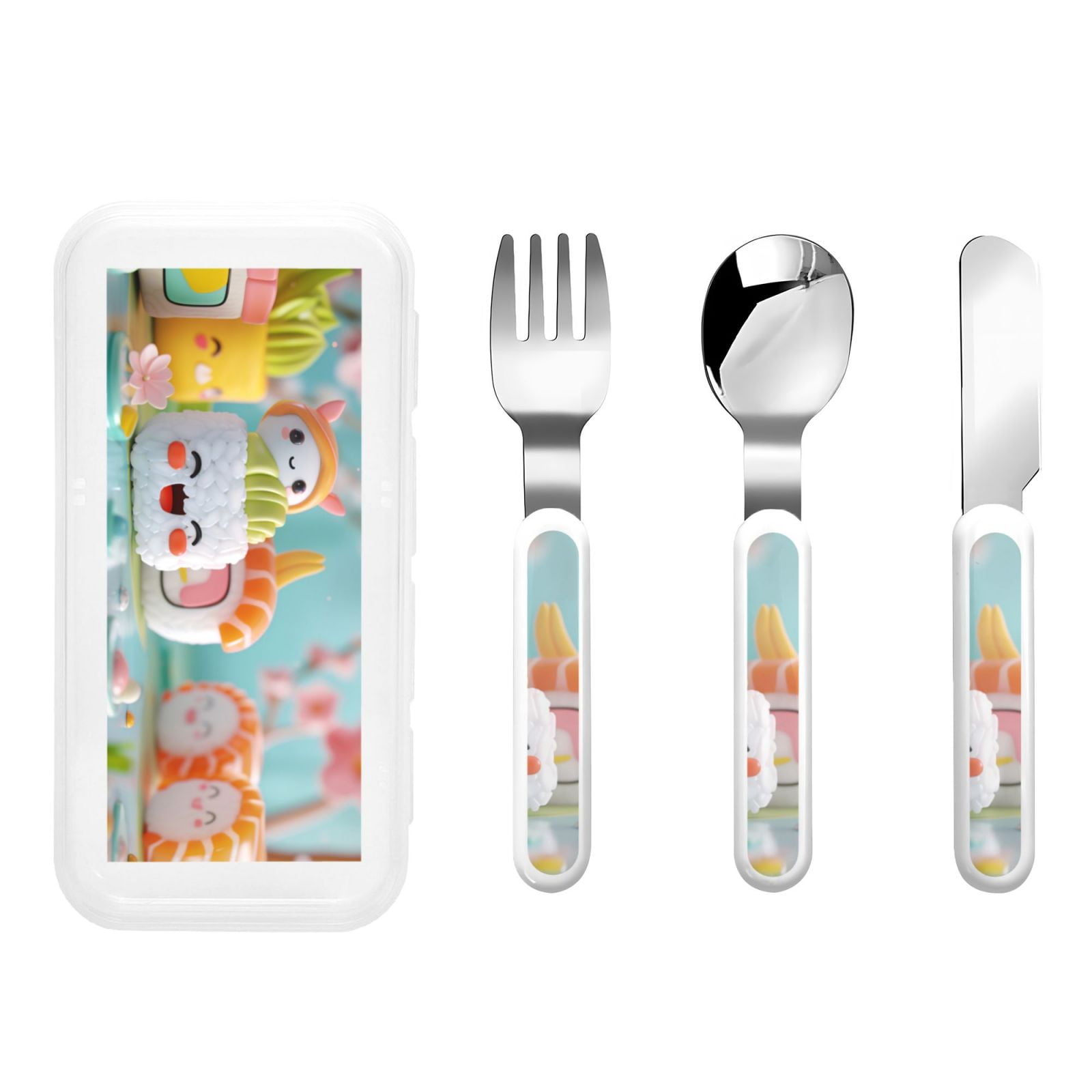 Kdxio Kawaii Sushi Characters Delight Toddler Utensils Set - Kids ...