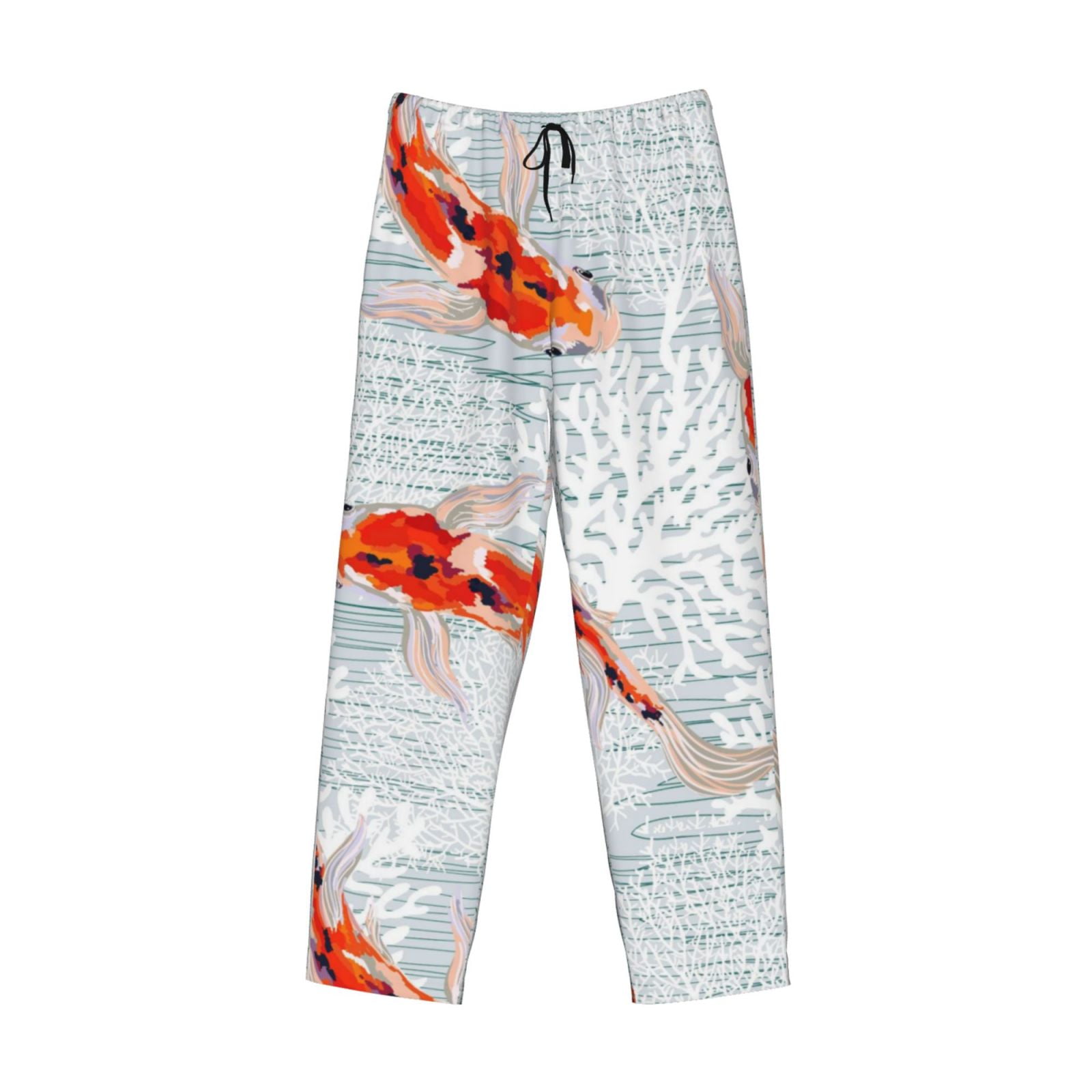 Kdxio Koi Fish Corals,Spring Summer Print Men's Sleep Pajama Pant ...
