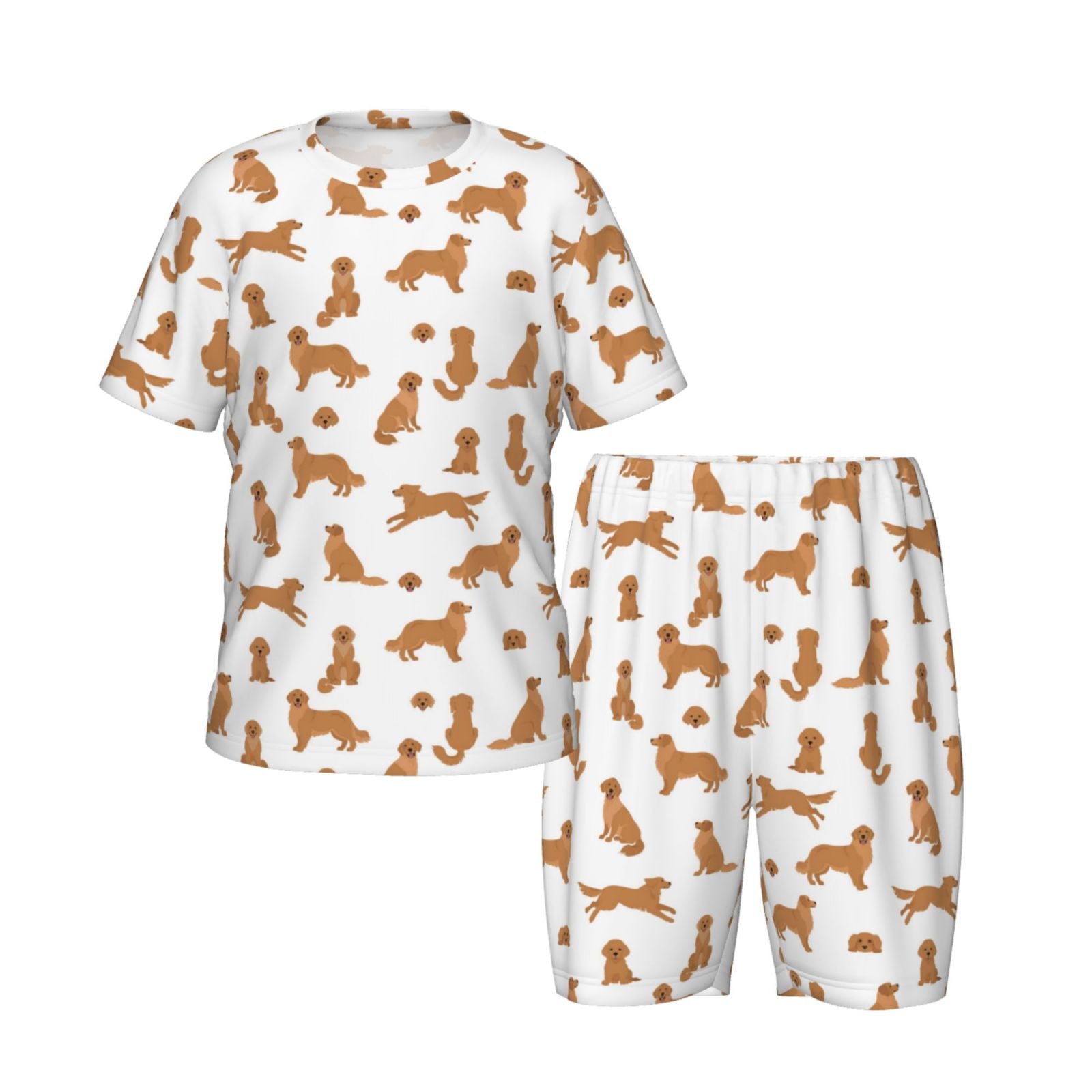 Kdxio Labrador Retriever Dog Pattern Short-Sleeved Summer Pajama Set ...