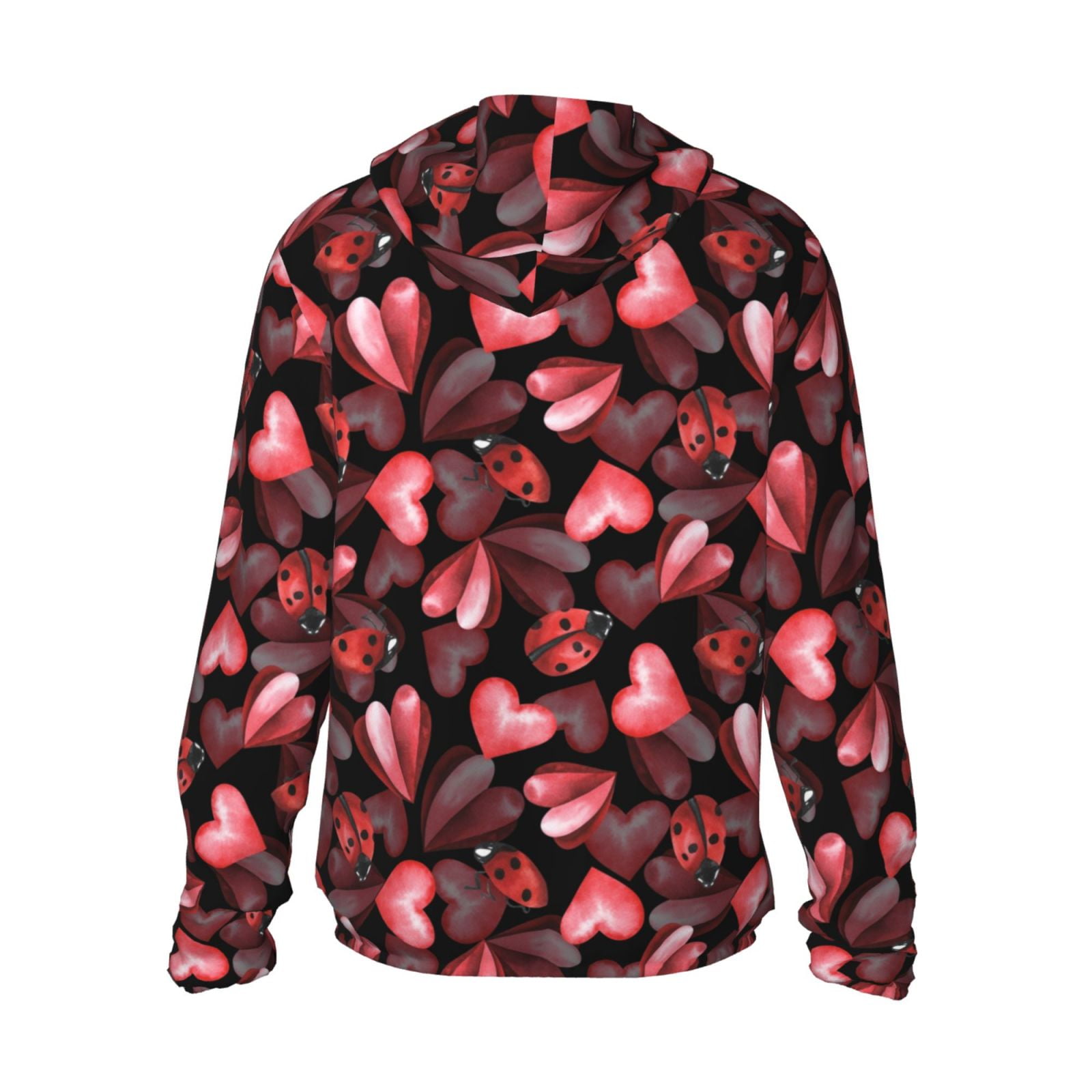 Kdxio Ladybugs and Red Hearts Print Women Men Sun Protection UPF 50 ...