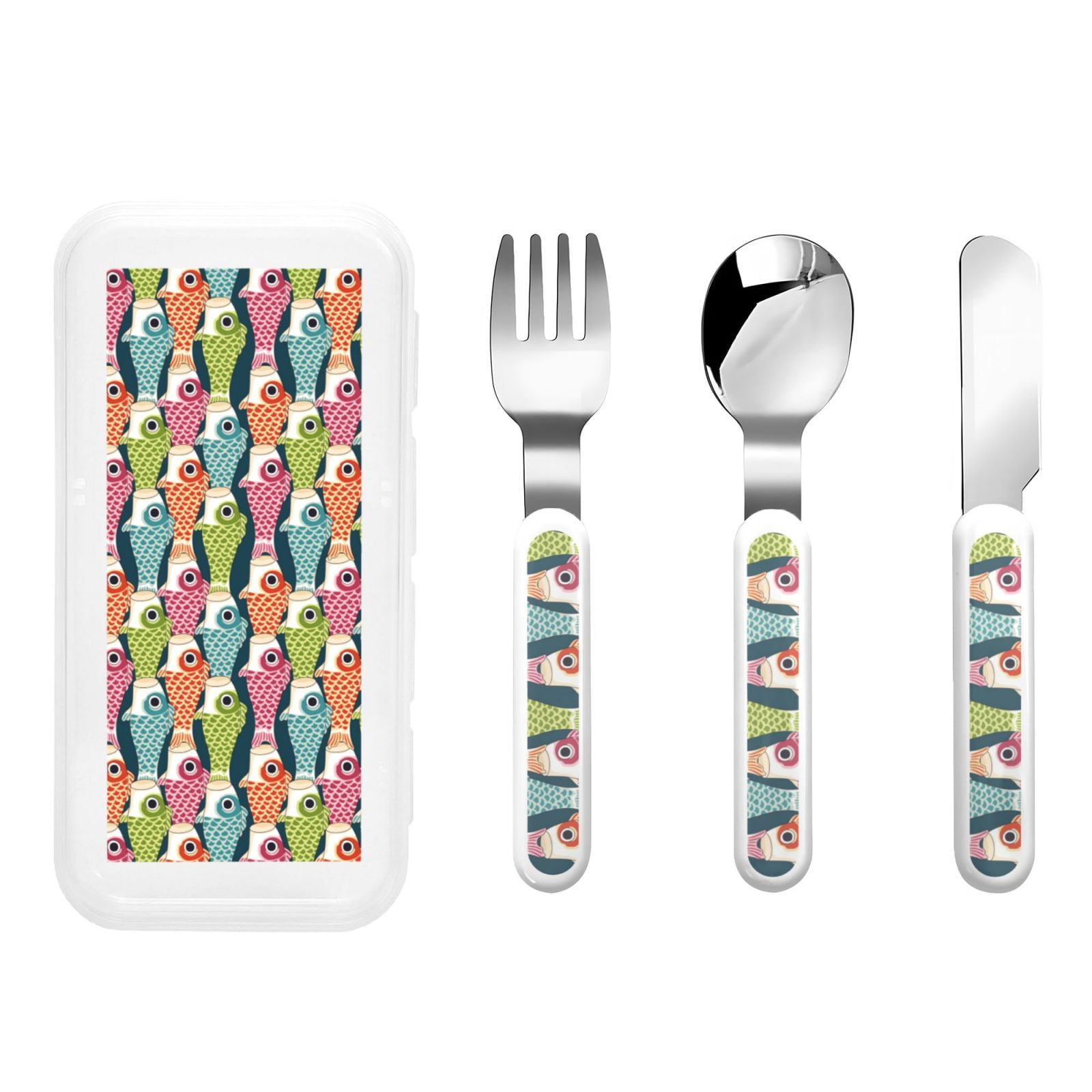 Kdxio Lantern Koi Fish Toddler Utensils Set - Kids Silverware Set, Set ...