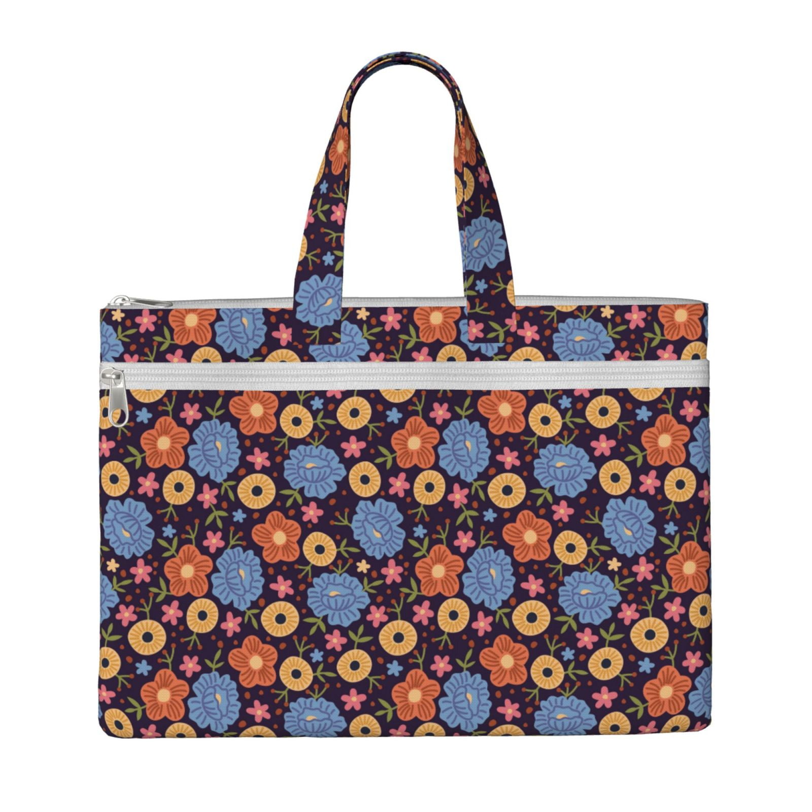 Kdxio Leaves Flower File Tote Document Bag Business Briefcase Bag ...