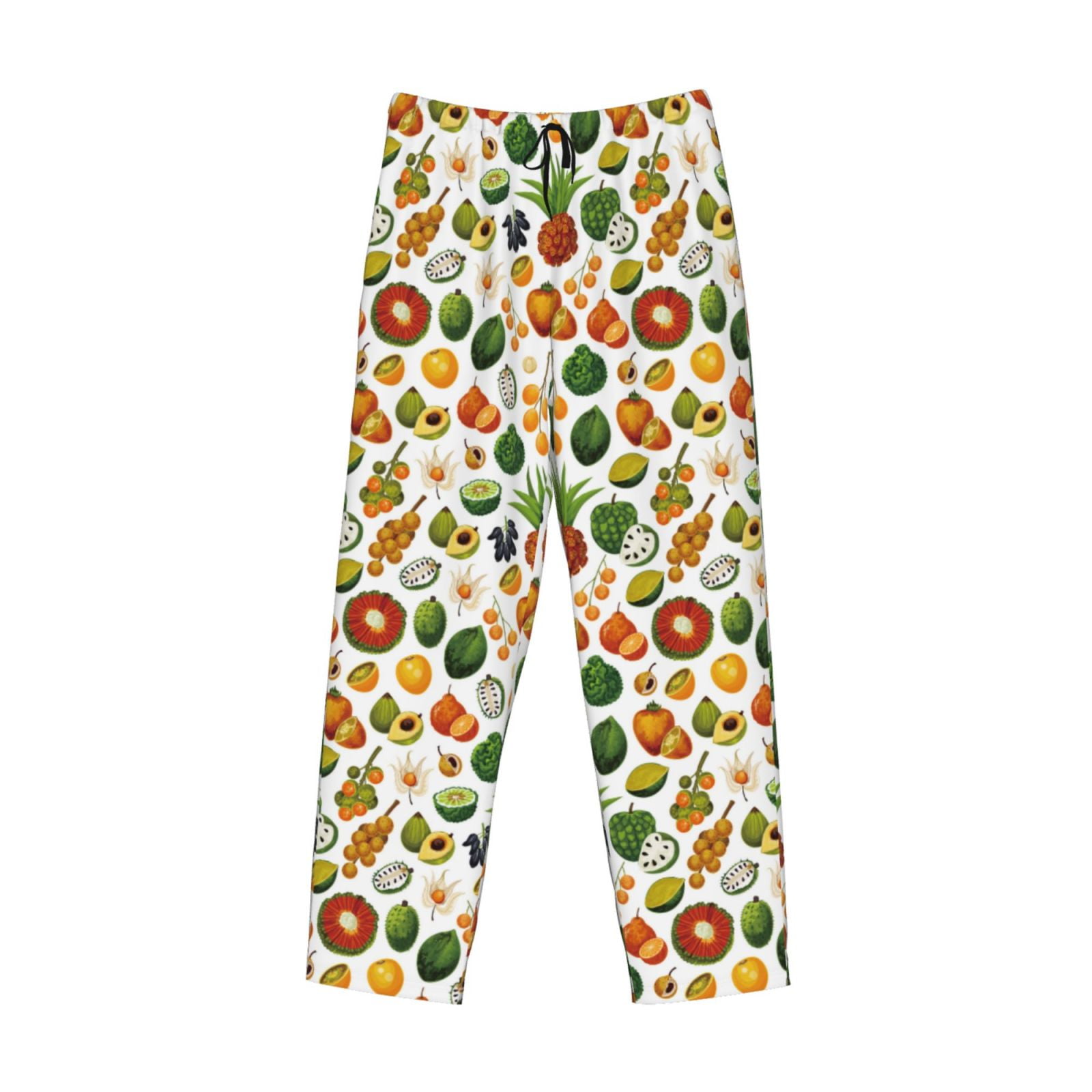 Kdxio Lemon Fruits Vegetables Print Men's Sleep Pajama Pant Lounge ...