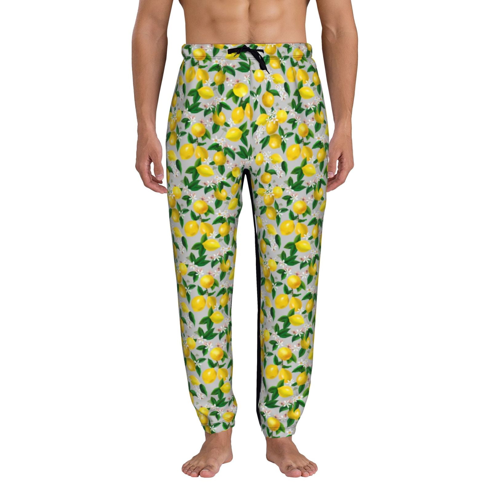 Kdxio Lemon1 Pattern Joggers,Sweatpants for Men with Pockets-Large ...