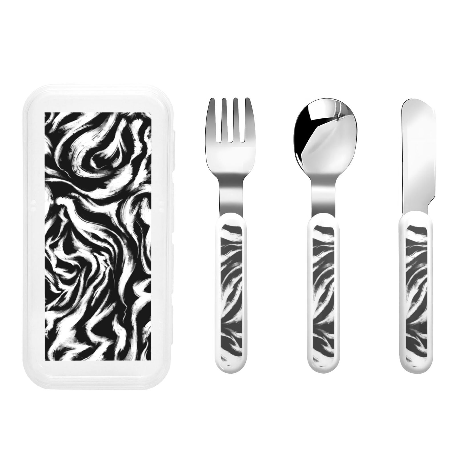 Kdxio Leopard And Zebra 2 Toddler Utensils Set - Kids Silverware Set ...