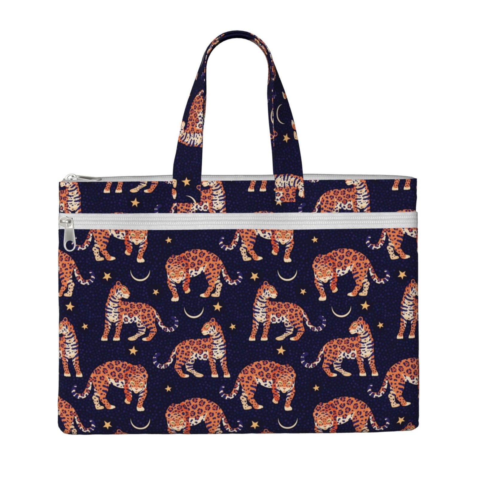 Kdxio Leopard Print File Tote Document Bag Business Briefcase Bag ...