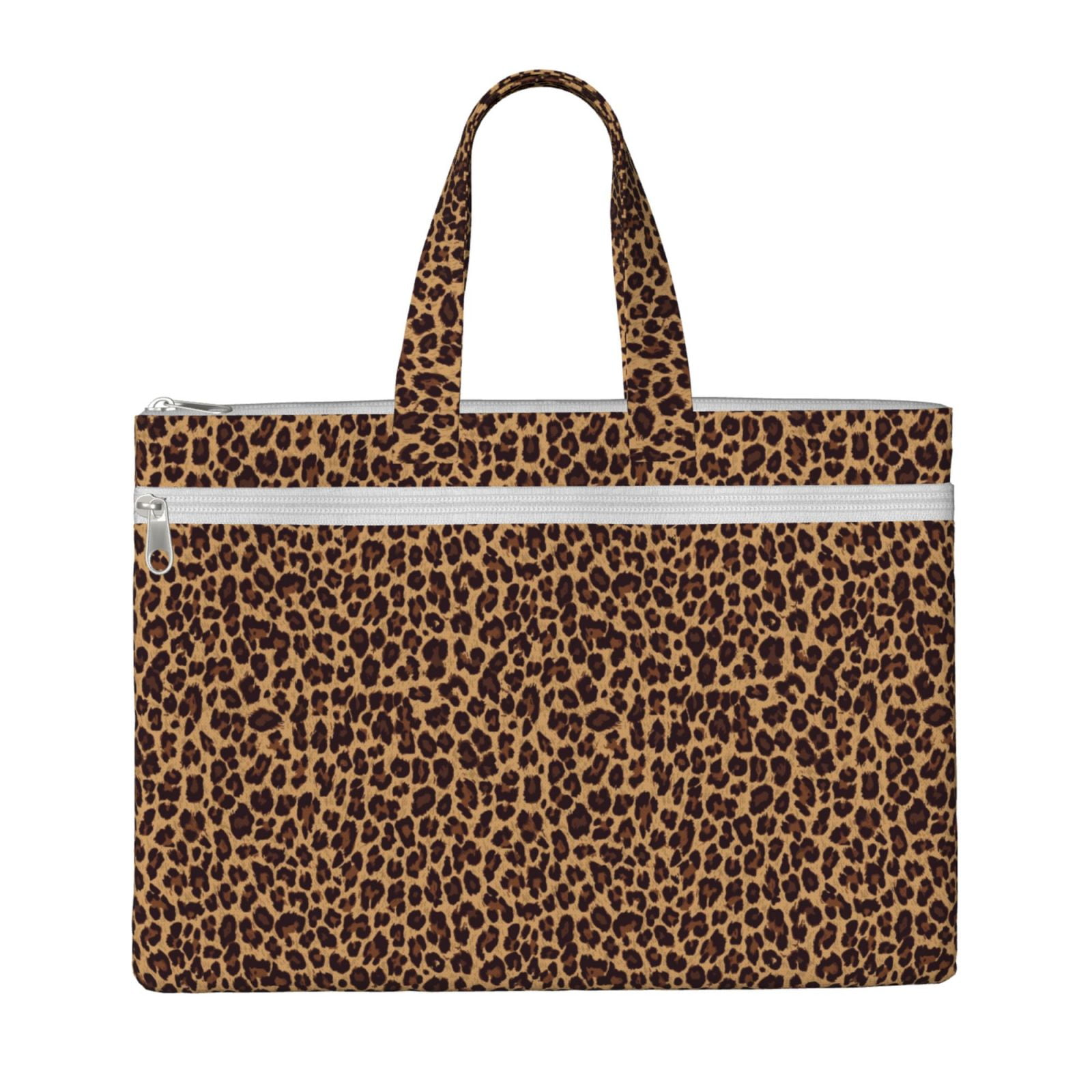 Kdxio Leopard Printed File Tote Document Bag Business Briefcase Bag ...