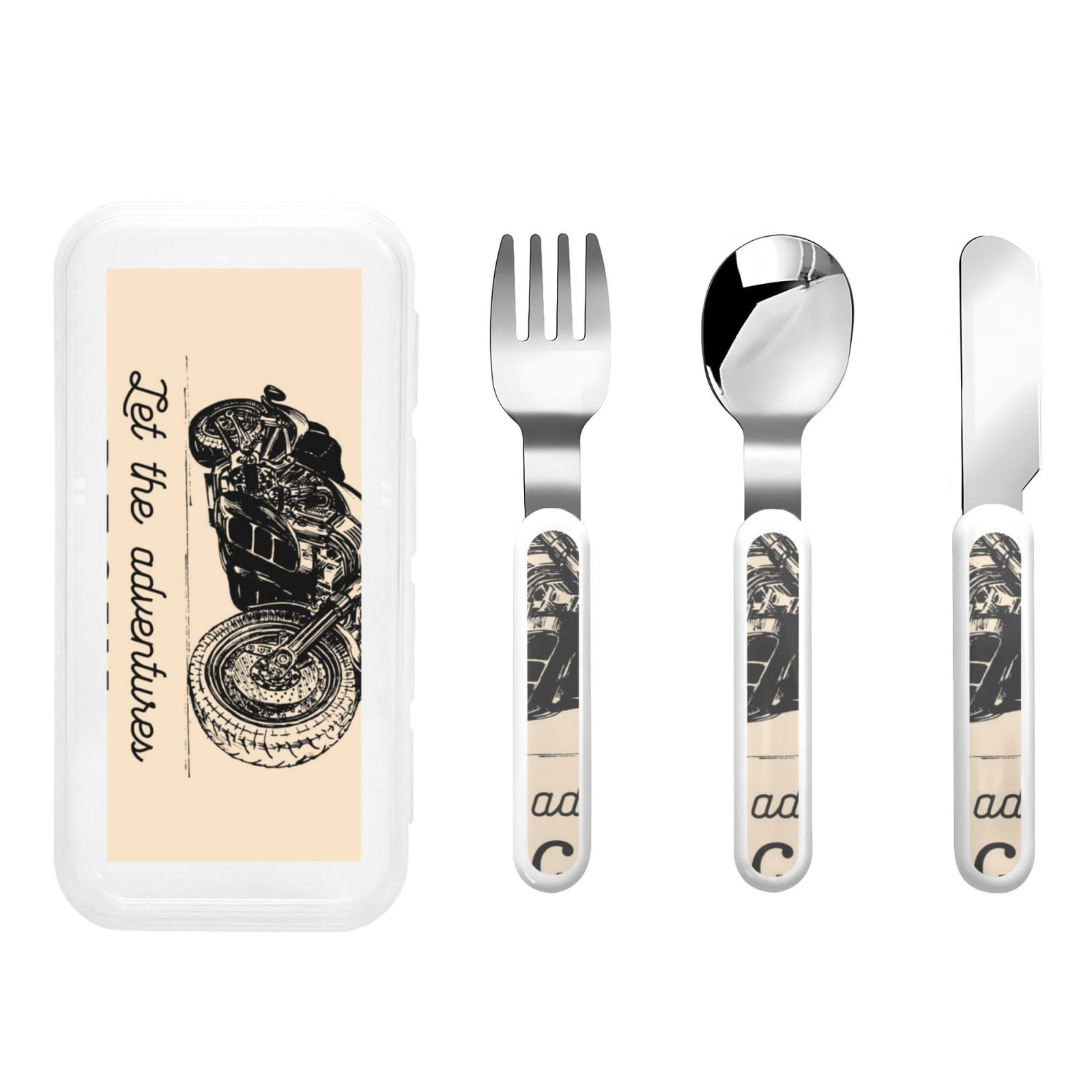 Kdxio Let The Adventure Begin Toddler Utensils Set - Kids Silverware ...