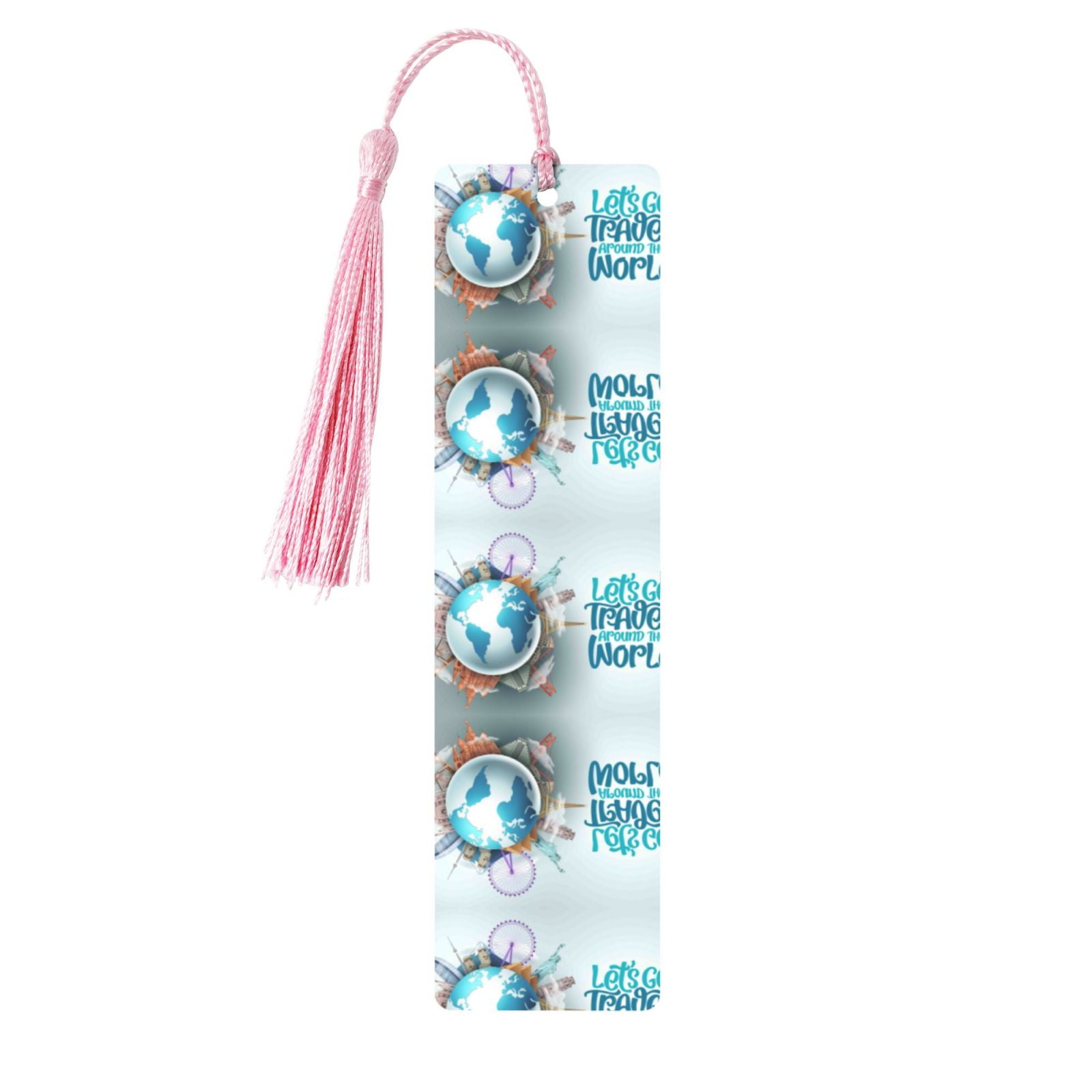 Kdxio Let's go Travel Around the World Print Metal Tassel Bookmarks ...