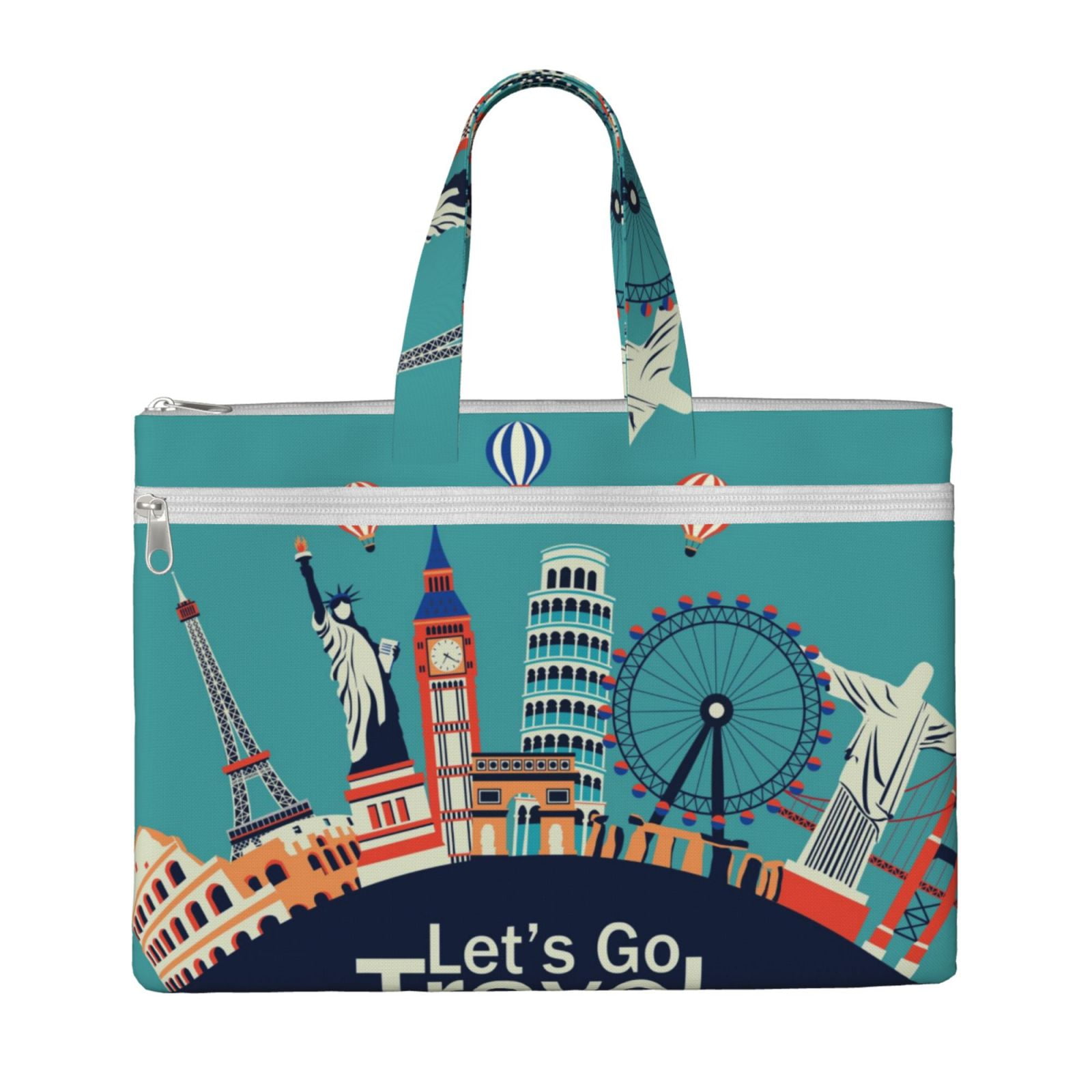 Kdxio Let's go Travel File Tote Document Bag Business Briefcase Bag ...