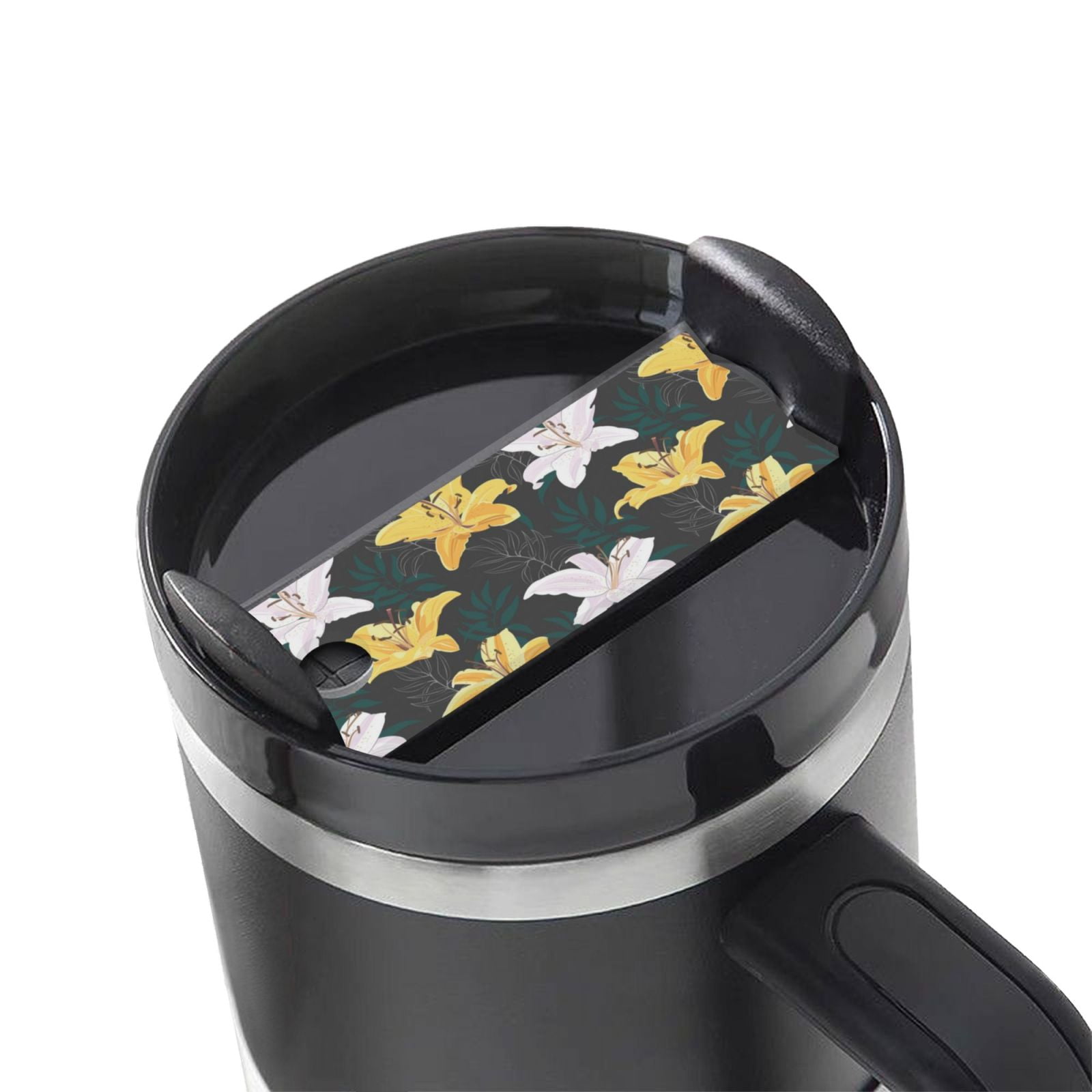 Kdxio Lilies Flowers Name Plate Compatible Stanley Cups Name Tag ...