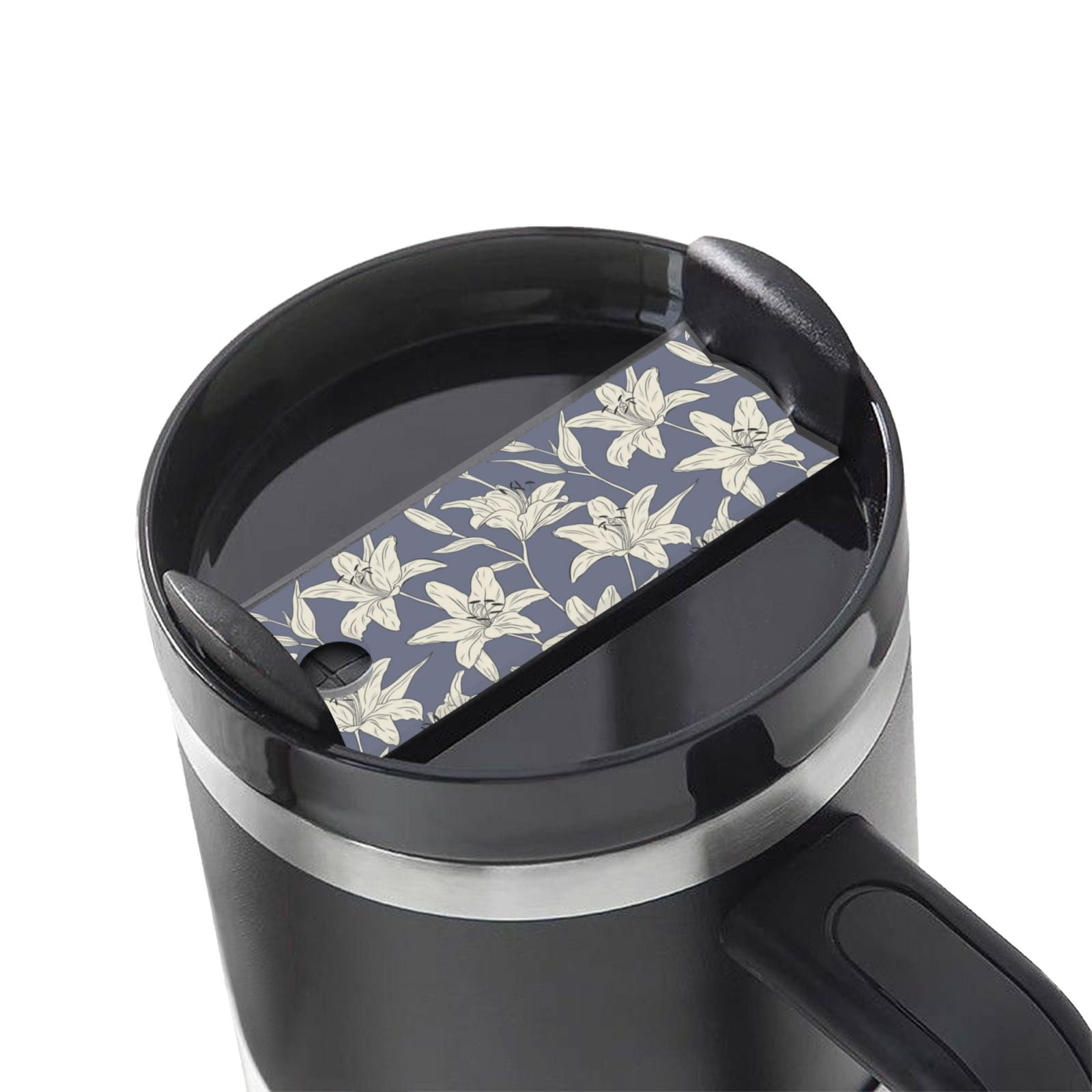 Kdxio Lilies Flowers Name Plate Compatible Stanley Cups Name Tag ...