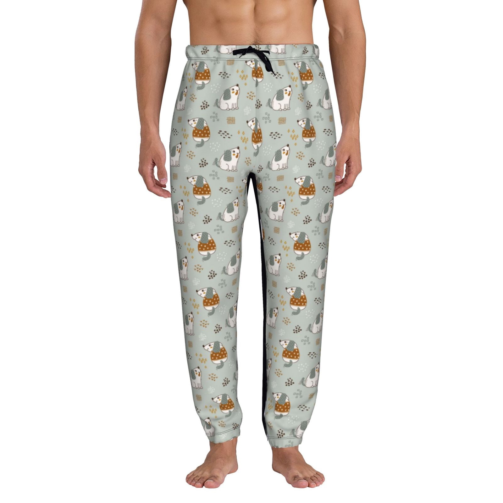 Kdxio Little Puppies Pattern Joggers,Sweatpants for Men with Pockets ...
