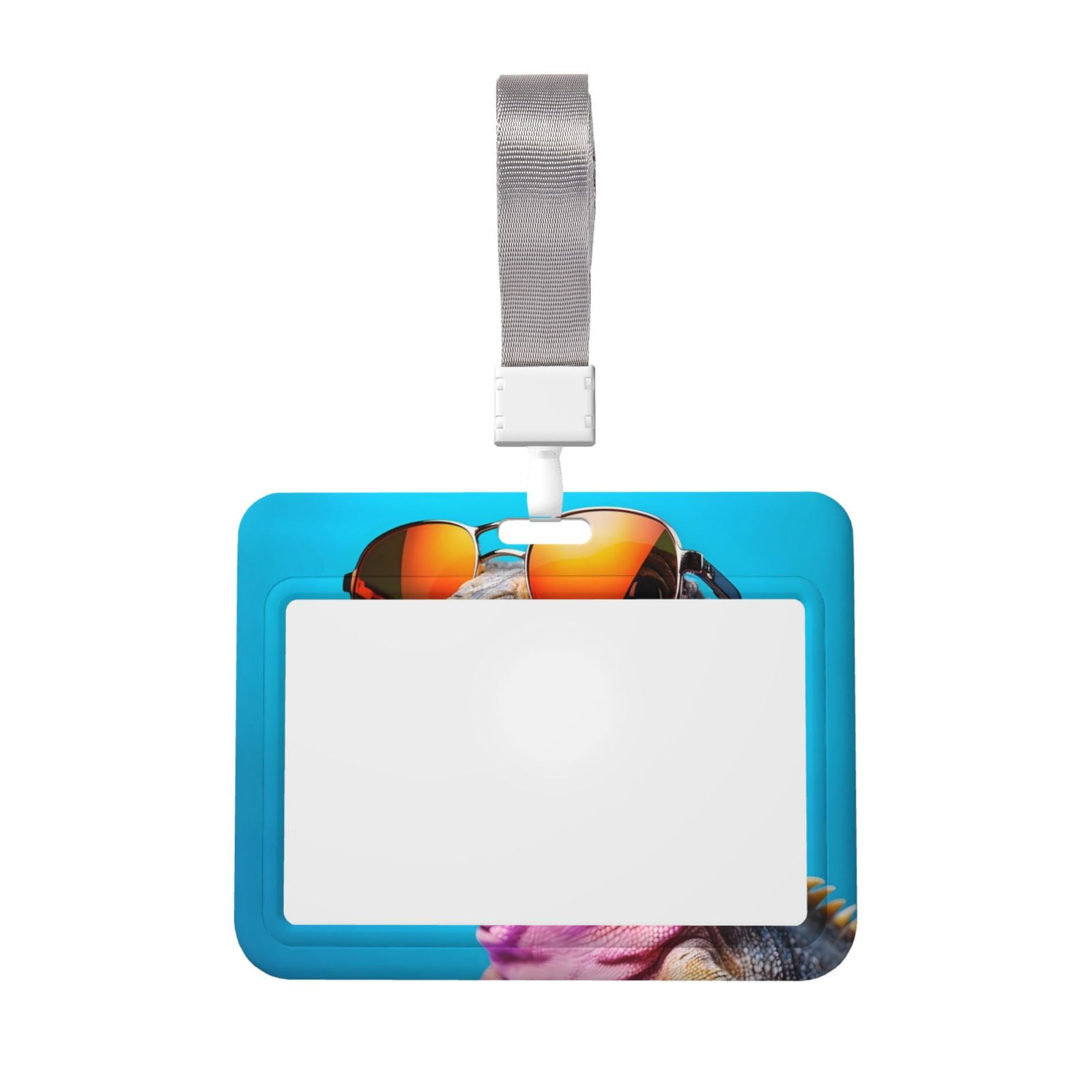 Kdxio Lizard With Sunglasses Colorful Card Badge Holder Work Badge ...