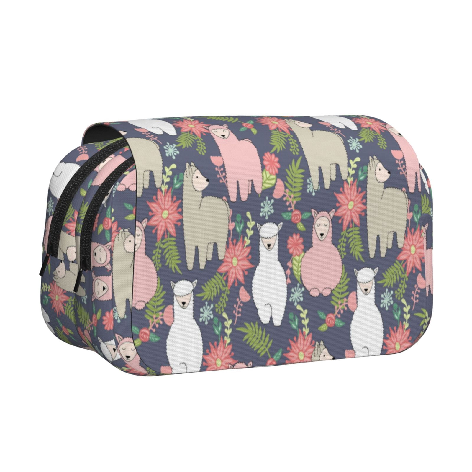 Kdxio Llamas for Double Compartment Pen Case Oxford Organizer with ...