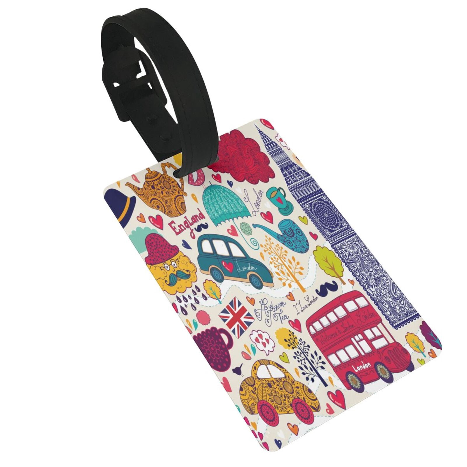 Kdxio London Symbols Luggage Tags Privacy Cover ID Label Suitcase Tags ...