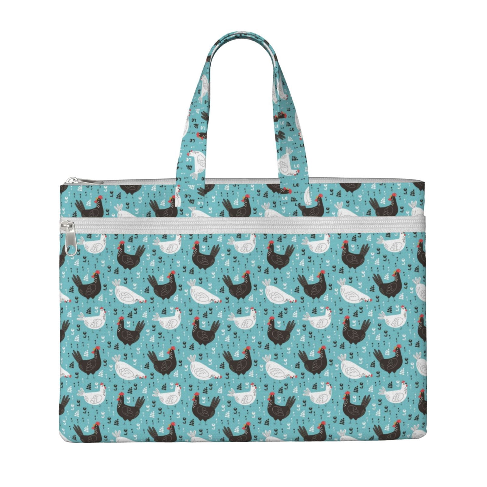 Kdxio Lovely Roosters File Tote Document Bag Business Briefcase Bag ...