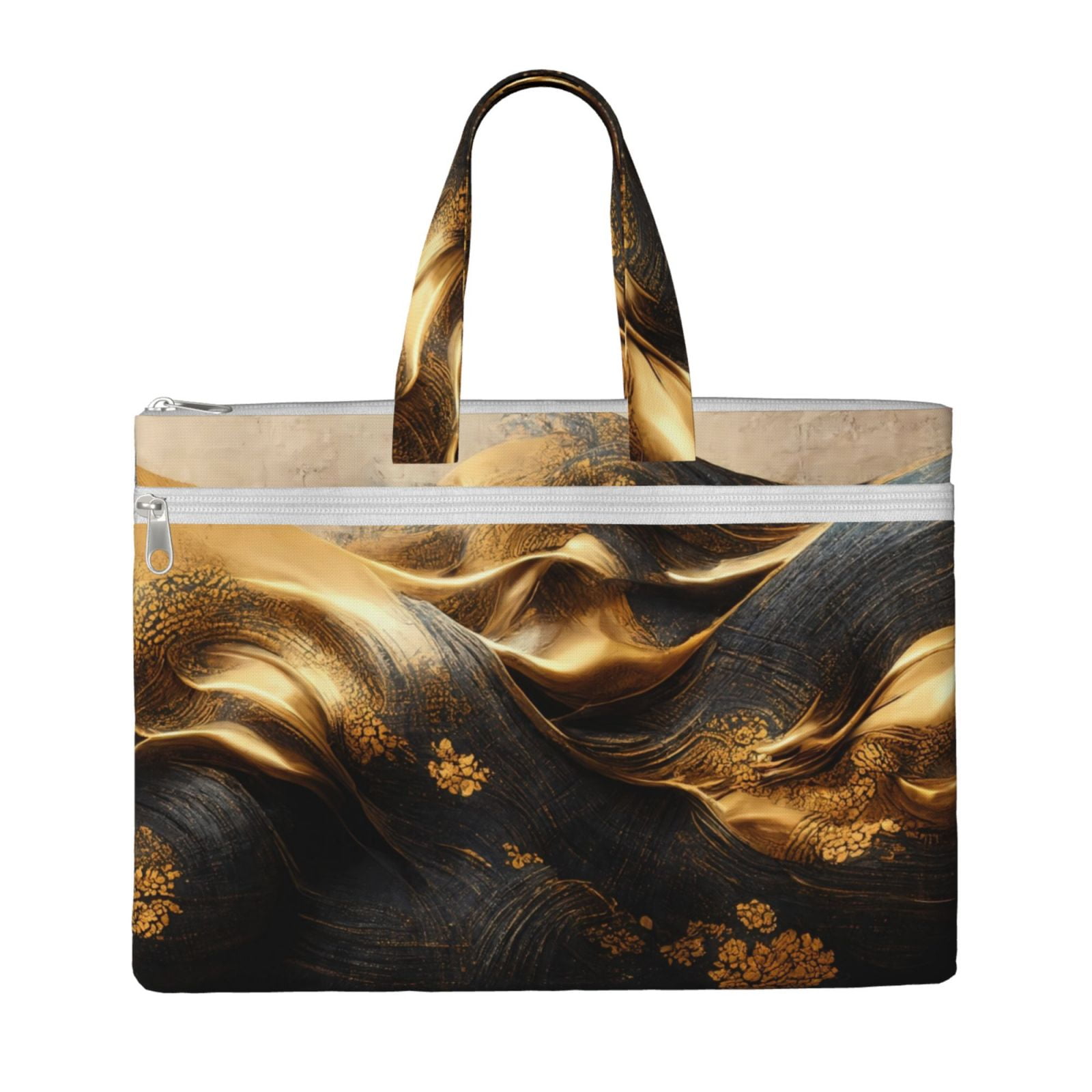 Kdxio Luxurious Gold Flow File Tote Document Bag Business Briefcase Bag ...