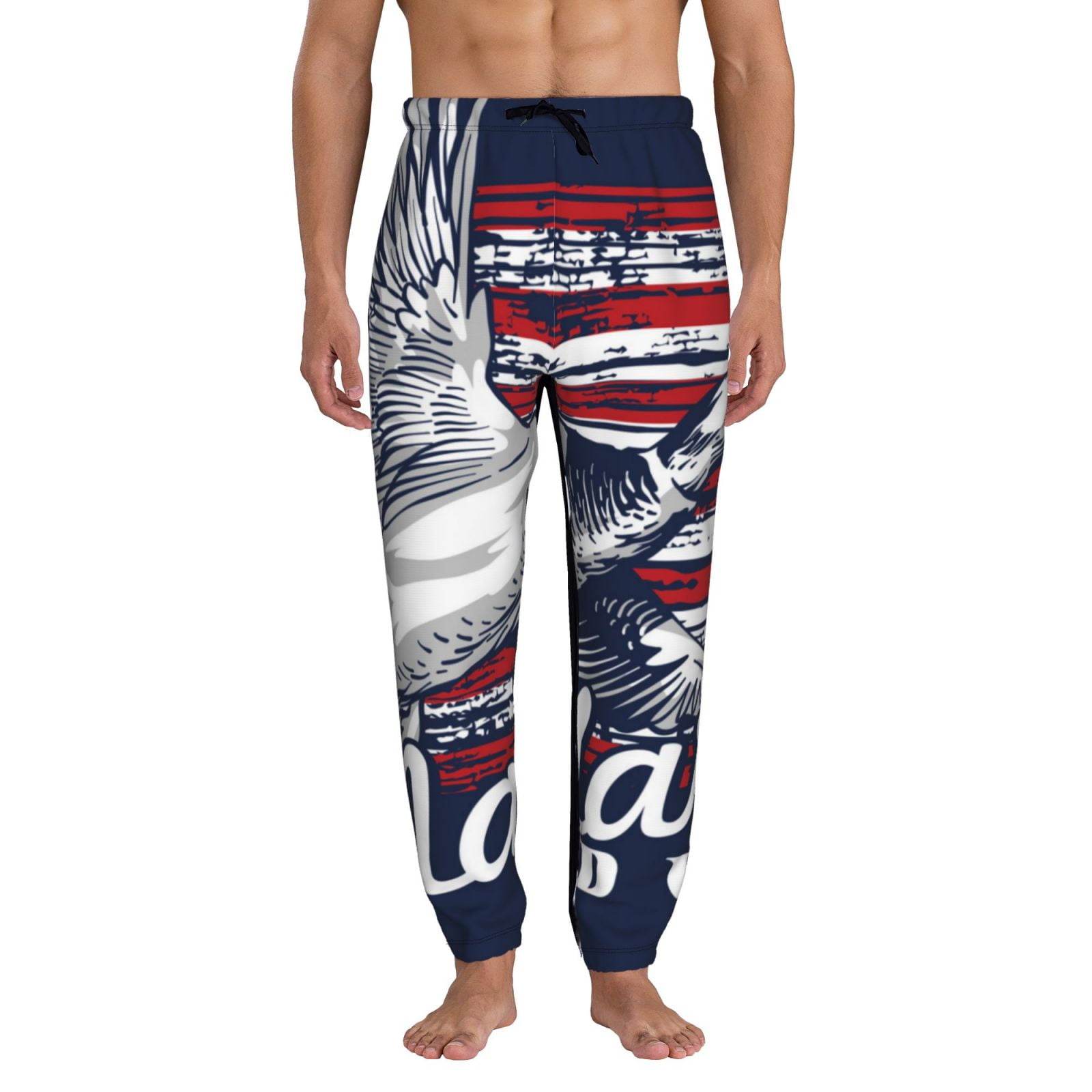 Kdxio Mallard Duck With American Flag Pattern Joggers,Sweatpants for ...