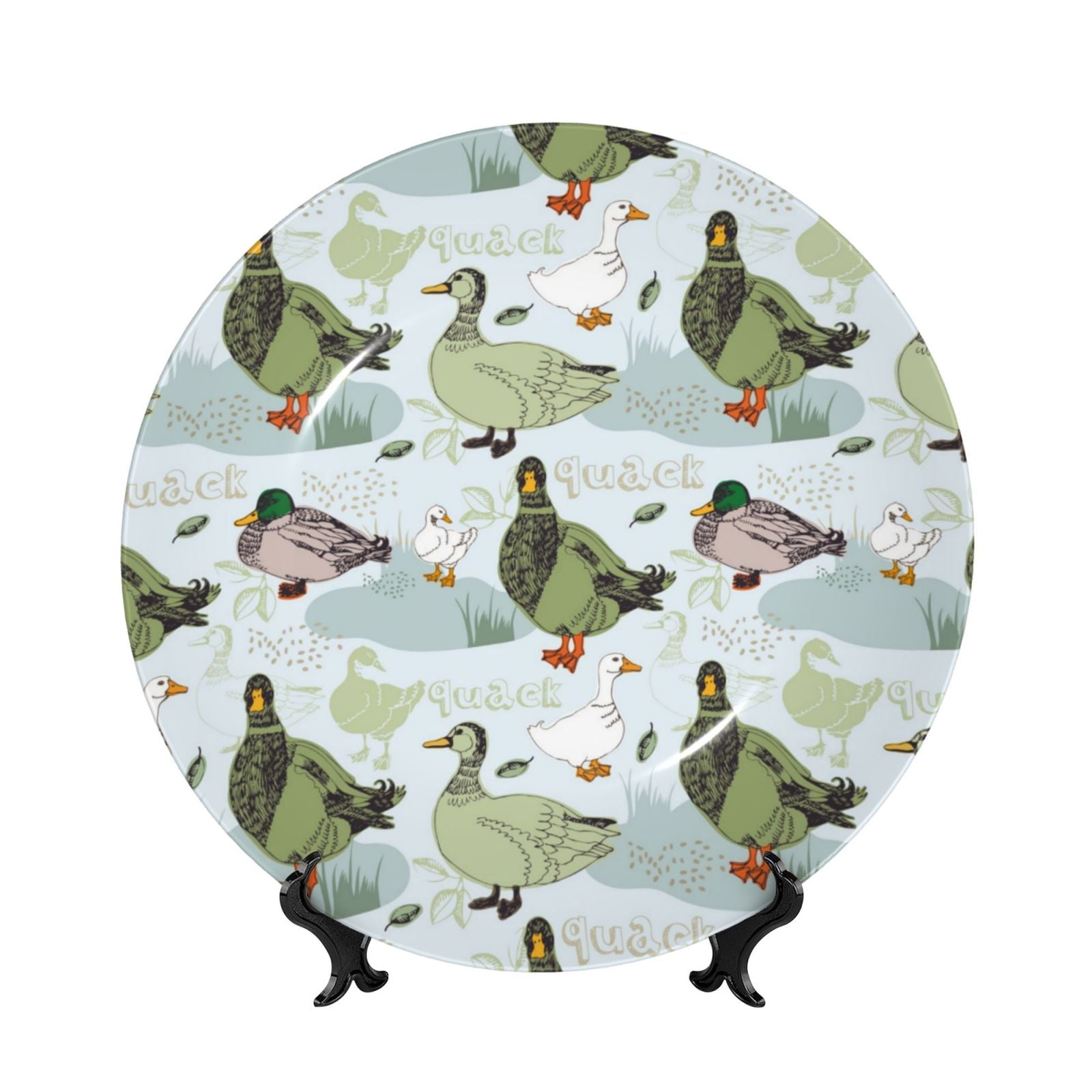 Kdxio Mallard Ducks Wild Birds Bone China Decorative Plate Ceramic ...