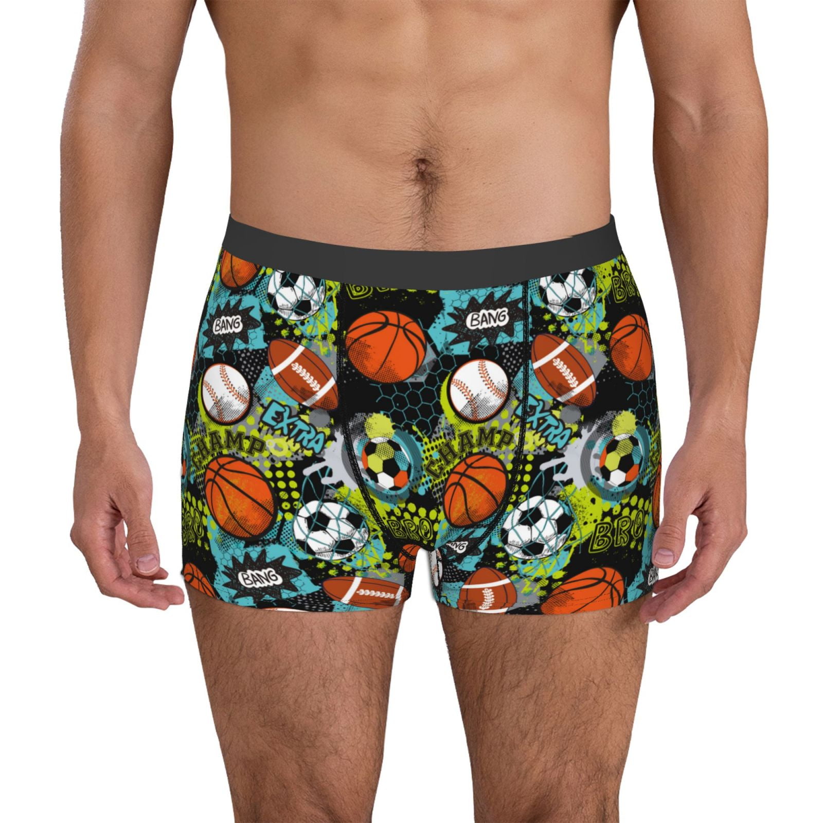 Kdxio Men's Boxer Briefs with Balls Print - Comfortable and Breathable ...