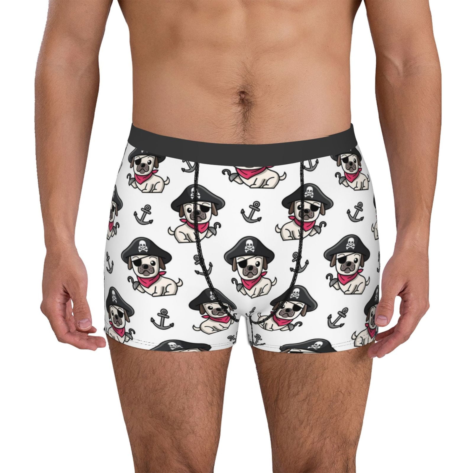 Kdxio Men's Boxer Briefs with DOG IS WEARING PIRATE COSTUME Print ...