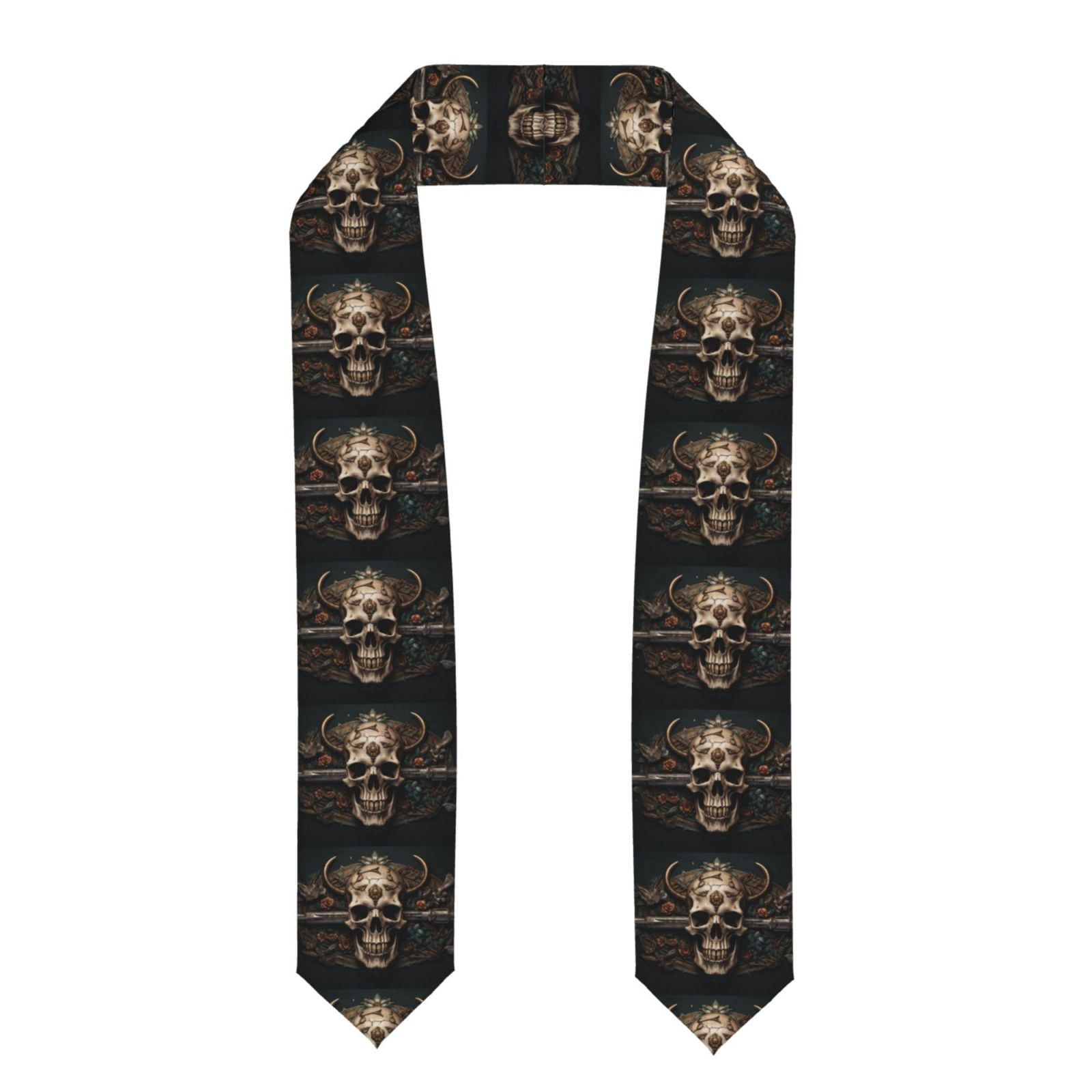 Kdxio Metal Style Horned Skull Graduation Stole Class, Graduation Sash ...