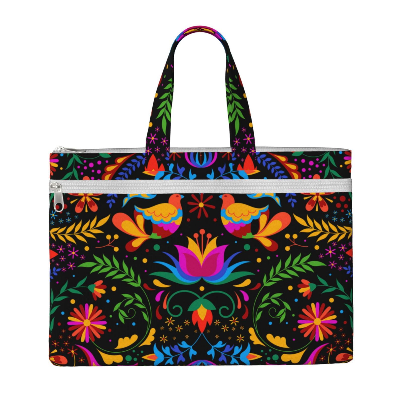 Kdxio Mexican Flower Traditional1 File Tote Document Bag Business ...