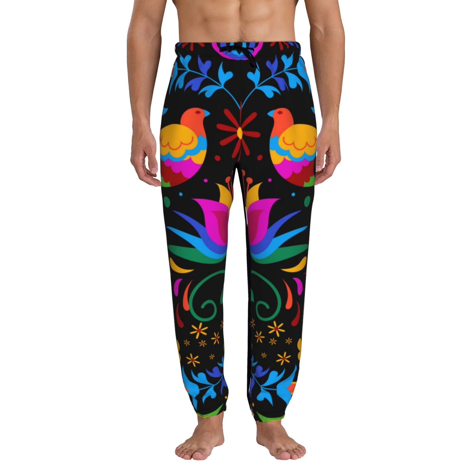 Kdxio Mexican Flower Traditional1 Pattern Joggers,Sweatpants for Men ...