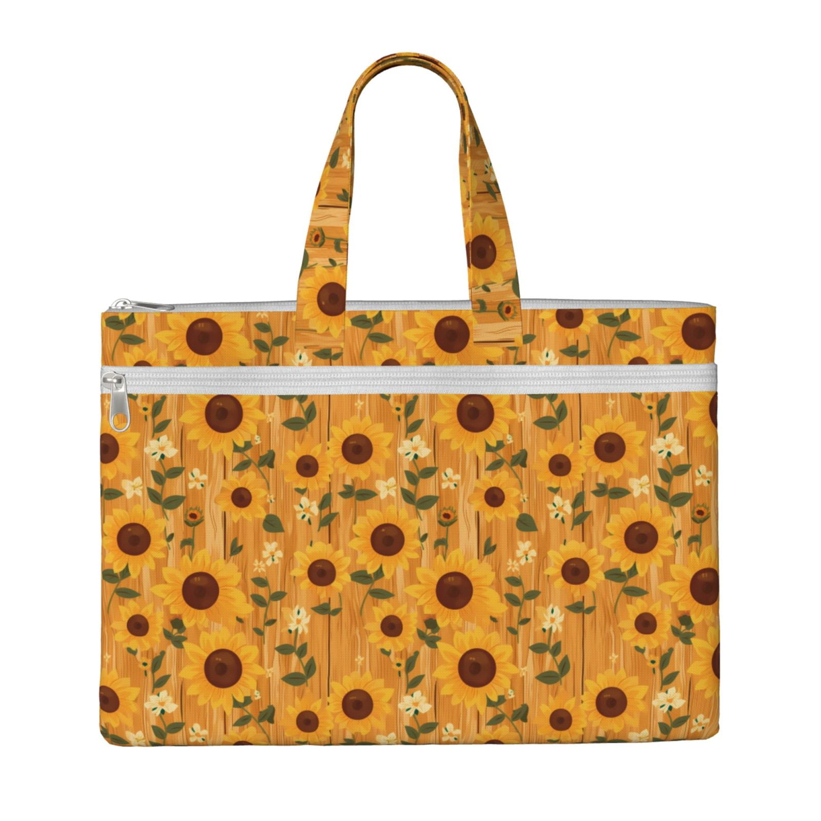 Kdxio Modern Wood Grain Sunflower File Tote Document Bag Business ...
