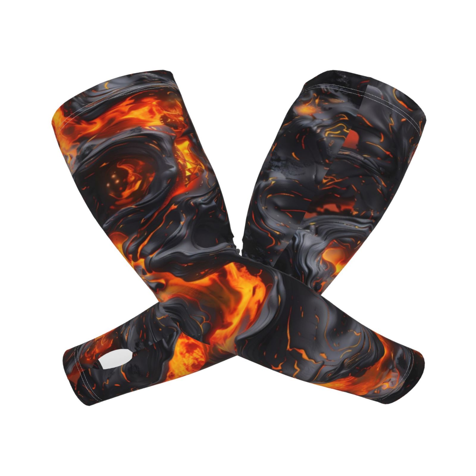 Kdxio Molten Lava Abstract Flow Print UV Sun Protection Arm Sleeves ...