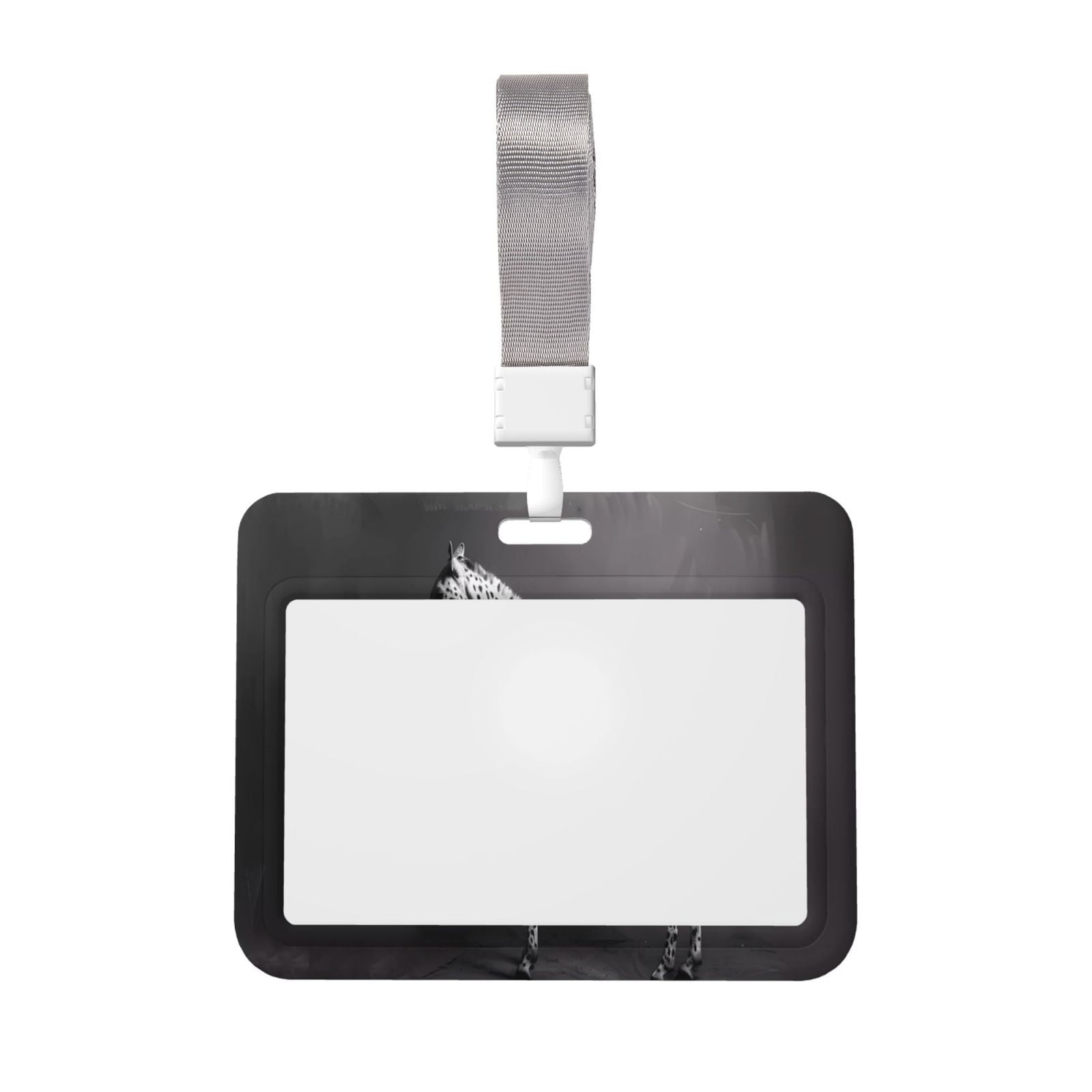 Kdxio Monochrome Leopard Horse Card Badge Holder Work Badge Sleeve for ...